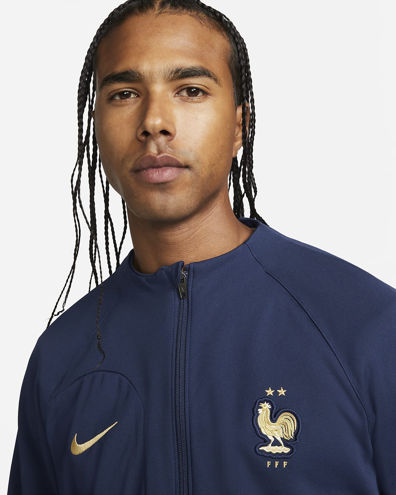 Stickad fotbollsjacka FFF Academy Pro för män. Nike SE