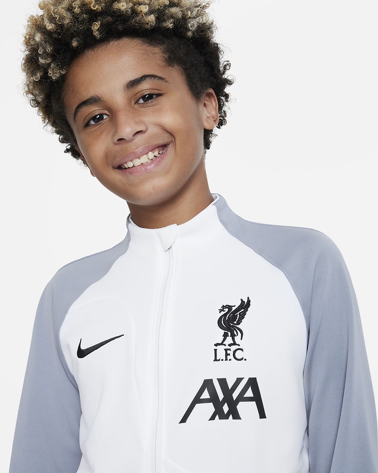 Liverpool F.C. Academy Pro Older Kids' Knit Football Jacket. Nike CZ