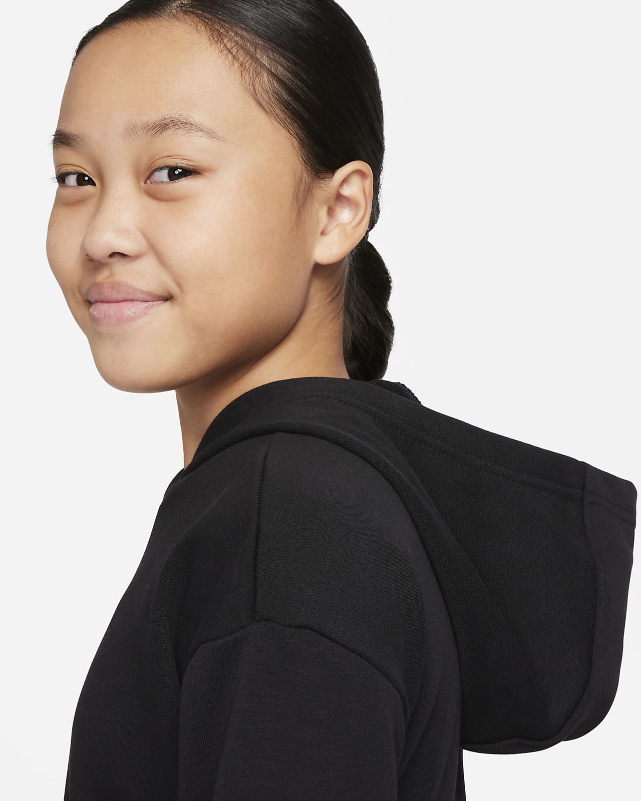Nike Air Older Kids Girls French Terry Crop Hoodie Nike CA