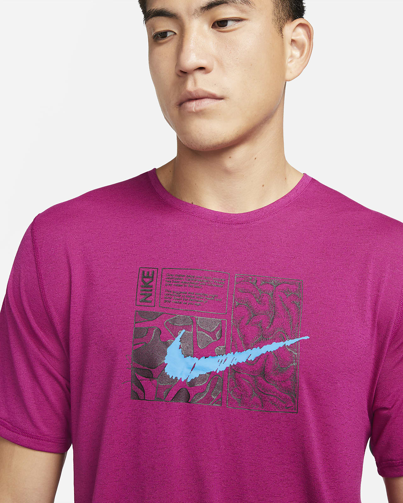 Nike Dri Fit Miler D Y E Mens Short Sleeve Running Top Nike Ca