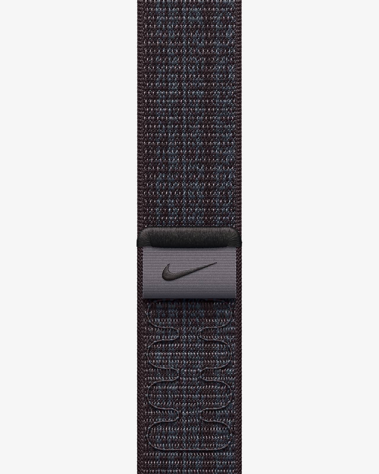 45mm Black/Blue Nike Sport Loop. Nike LU