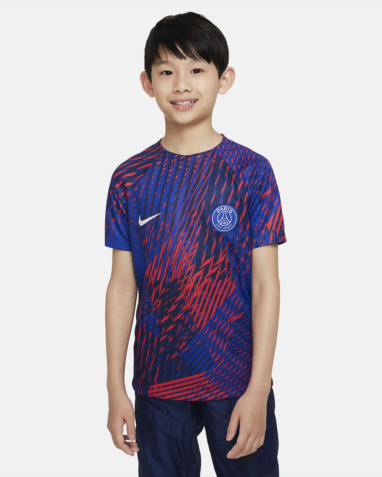 Paris Saint-Germain Older Kids' Nike Dri-FIT Pre-Match Football Top ...