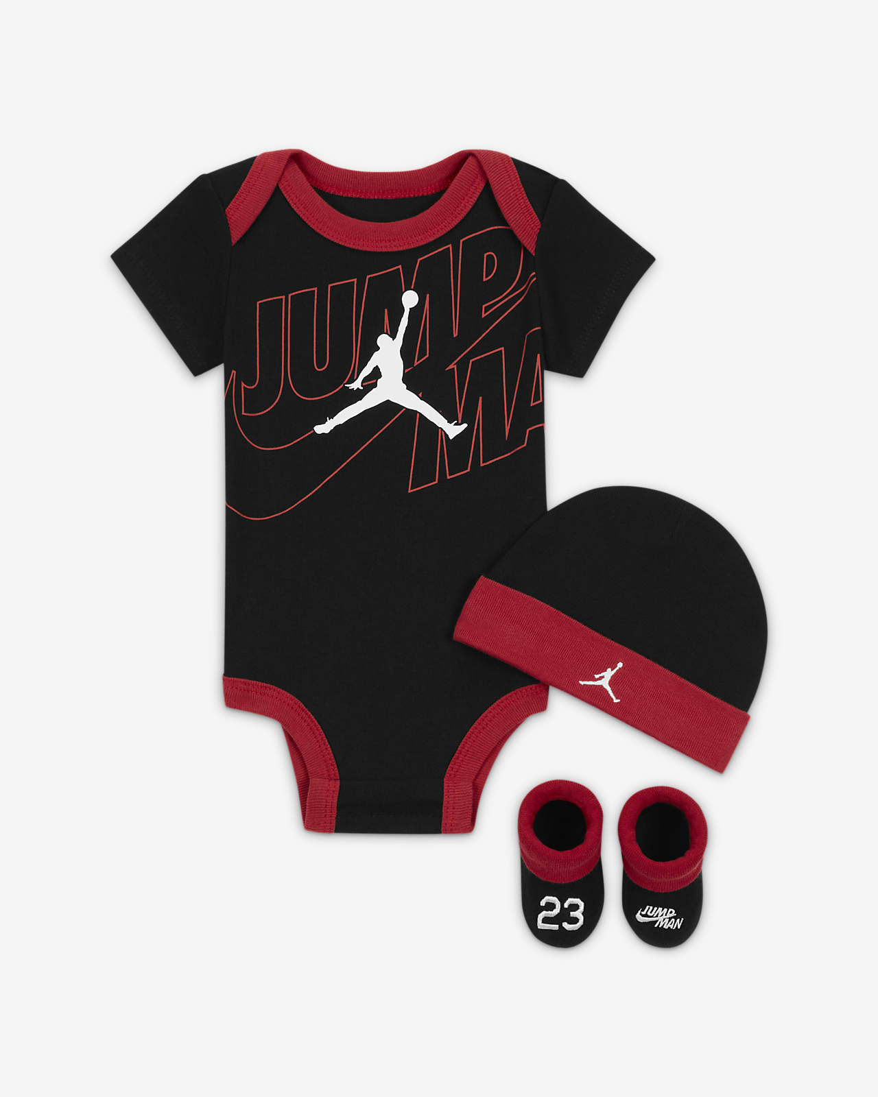 Conjunto de gorro, body y calzado para bebés Jordan. Nike.com