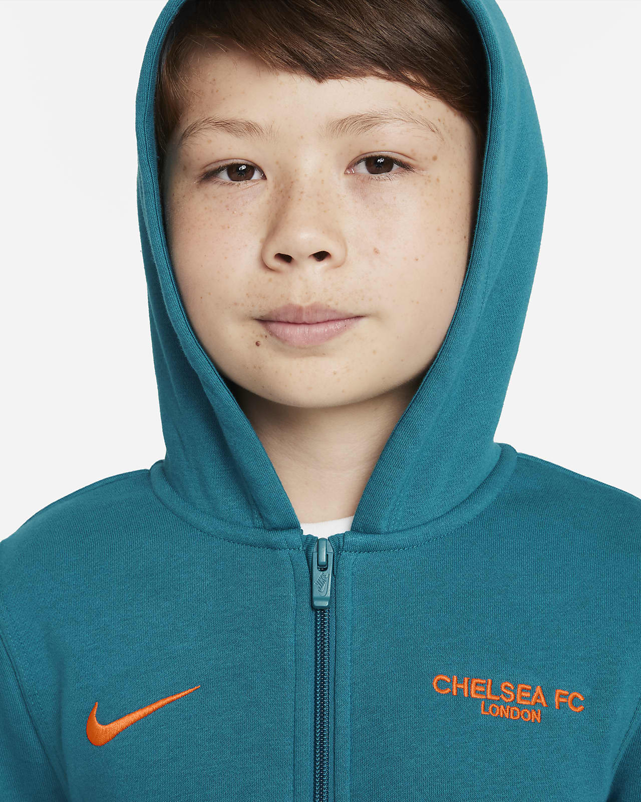 Chelsea F C Club Fleece Older Kids Full Zip Hoodie Nike ZA
