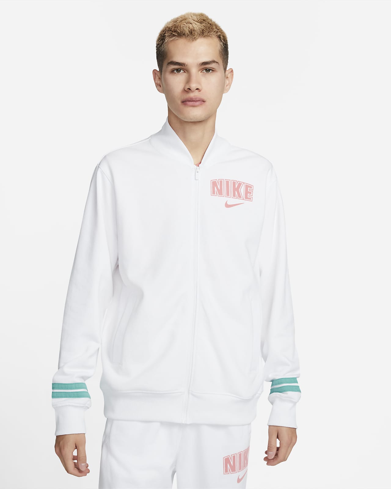 Nike Sportswear Men's Fleece Varsity Jacket. Nike HU