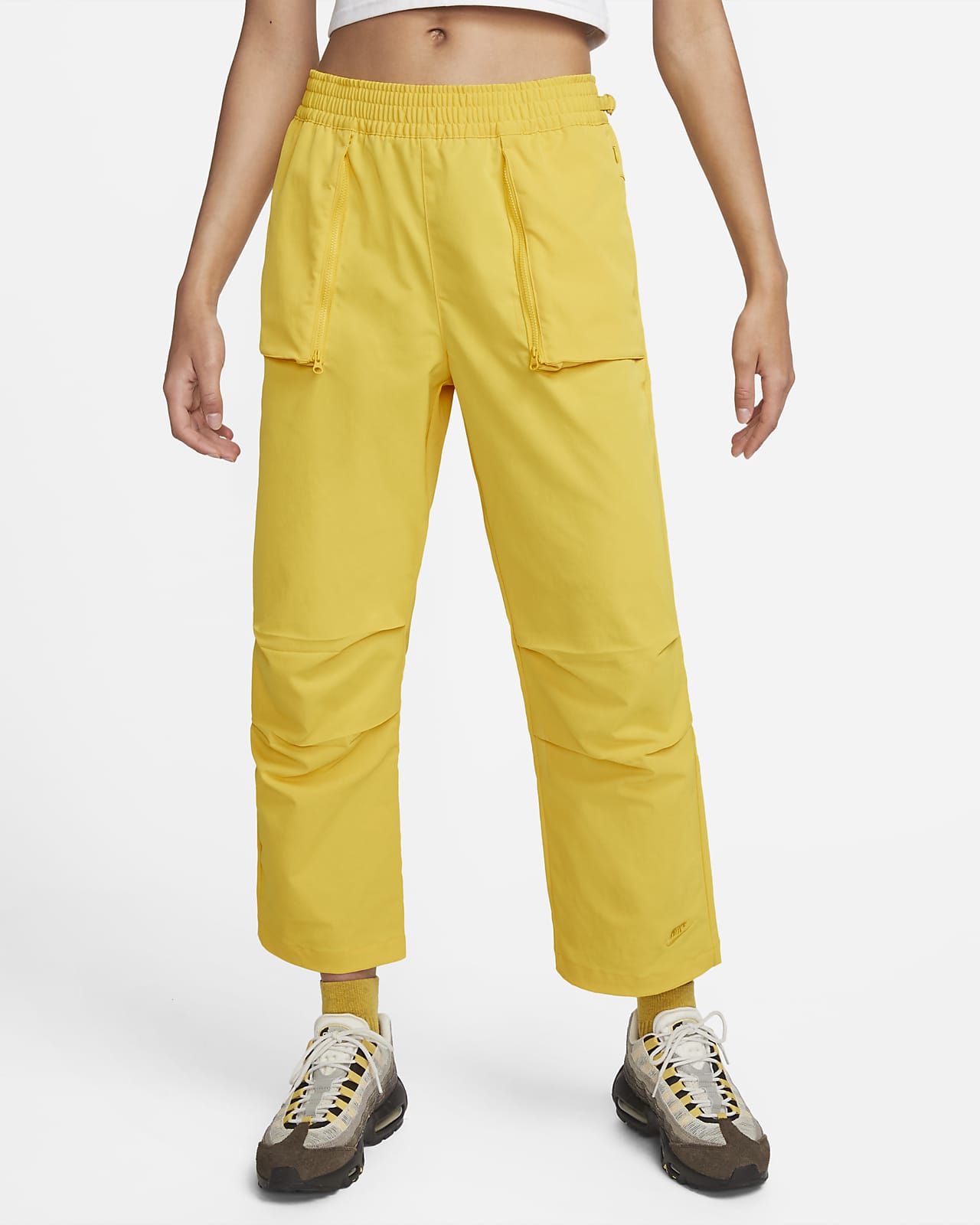 Nike Sportswear Dri-FIT Tech Pack Women's Mid-Rise Woven Trousers. Nike DK