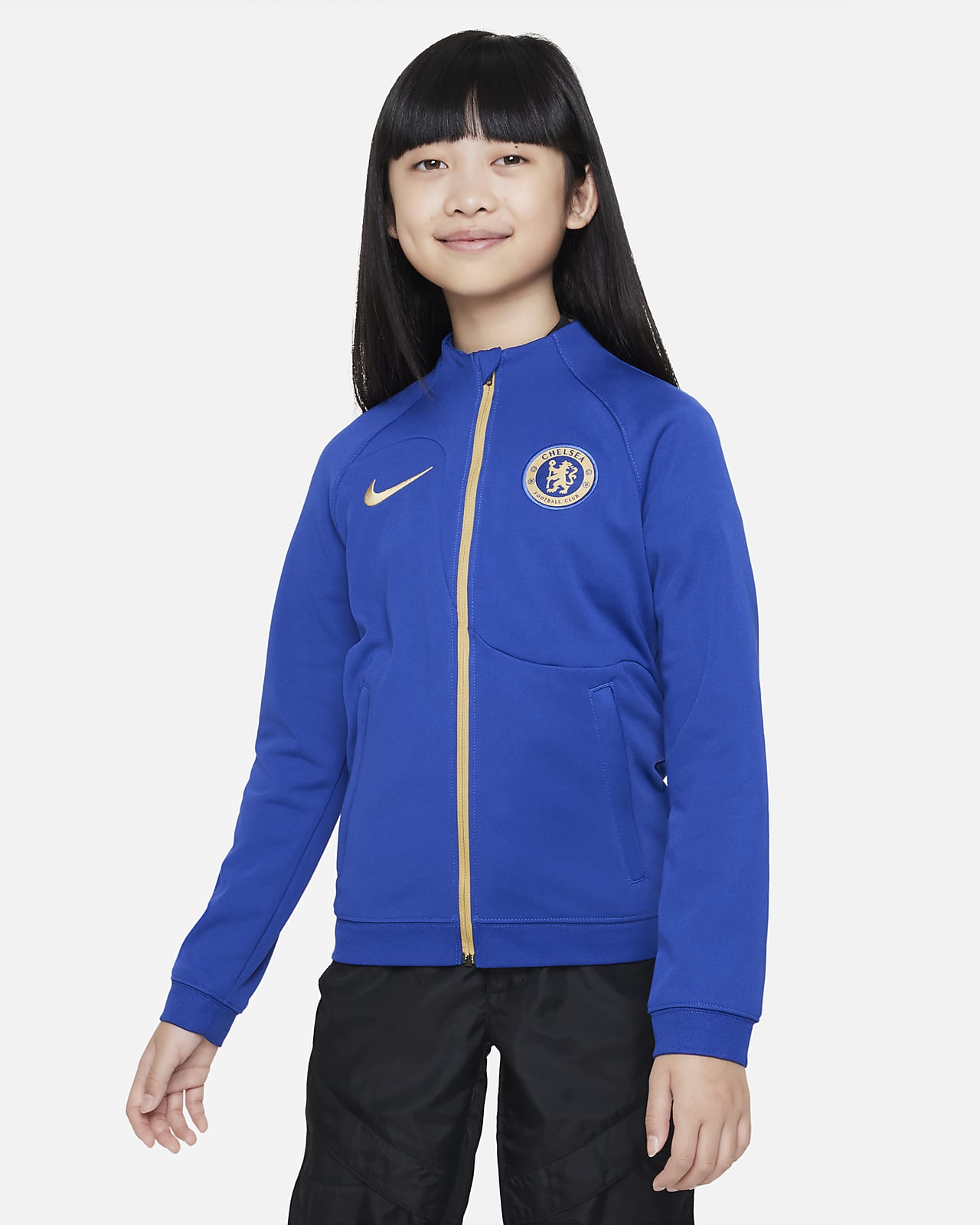Chelsea FC Academy Pro Jaqueta de teixit Knit de futbol - Nen/a. Nike ES