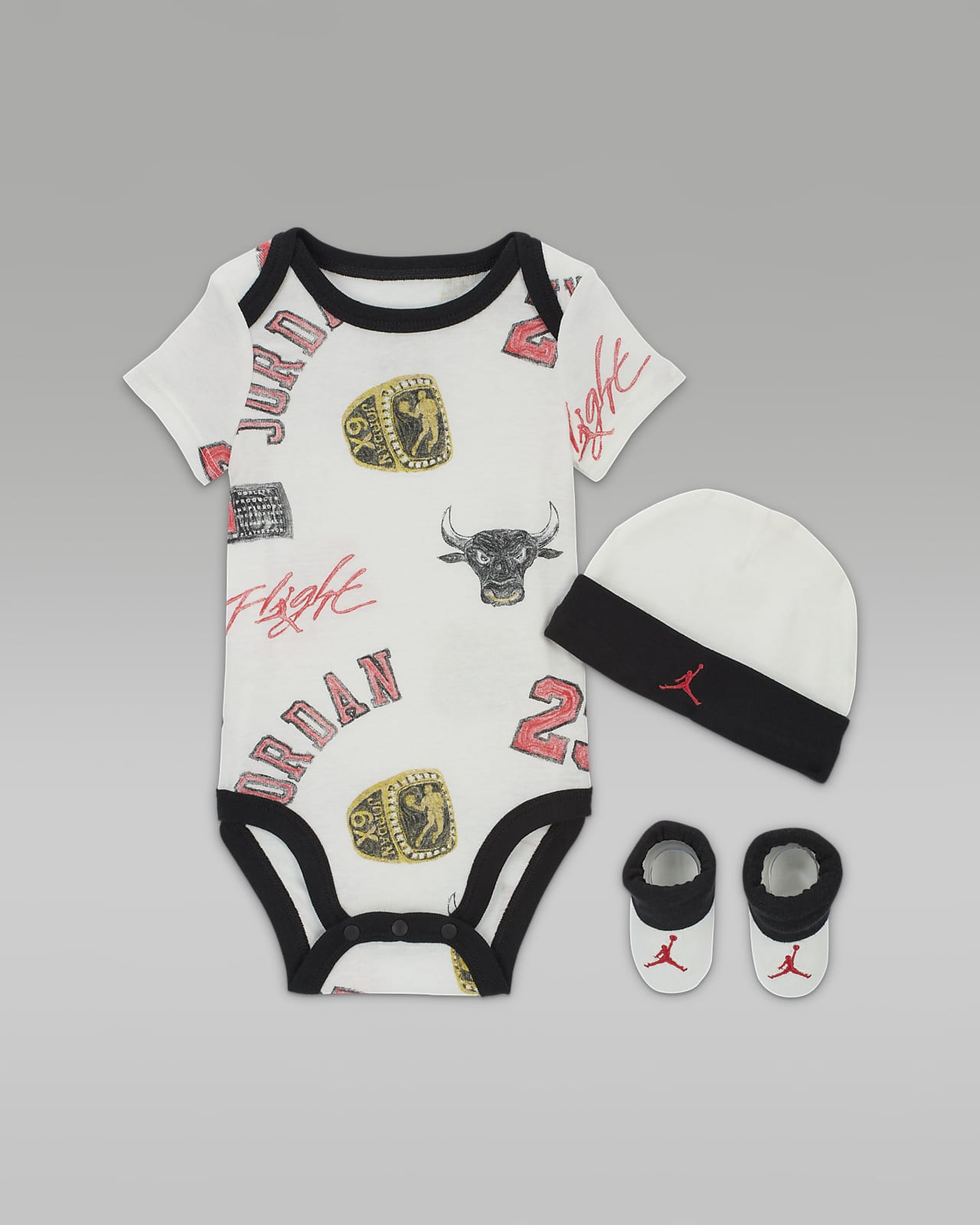Jordan MJ Essentials Baby Printed 3-Piece Set. Nike LU