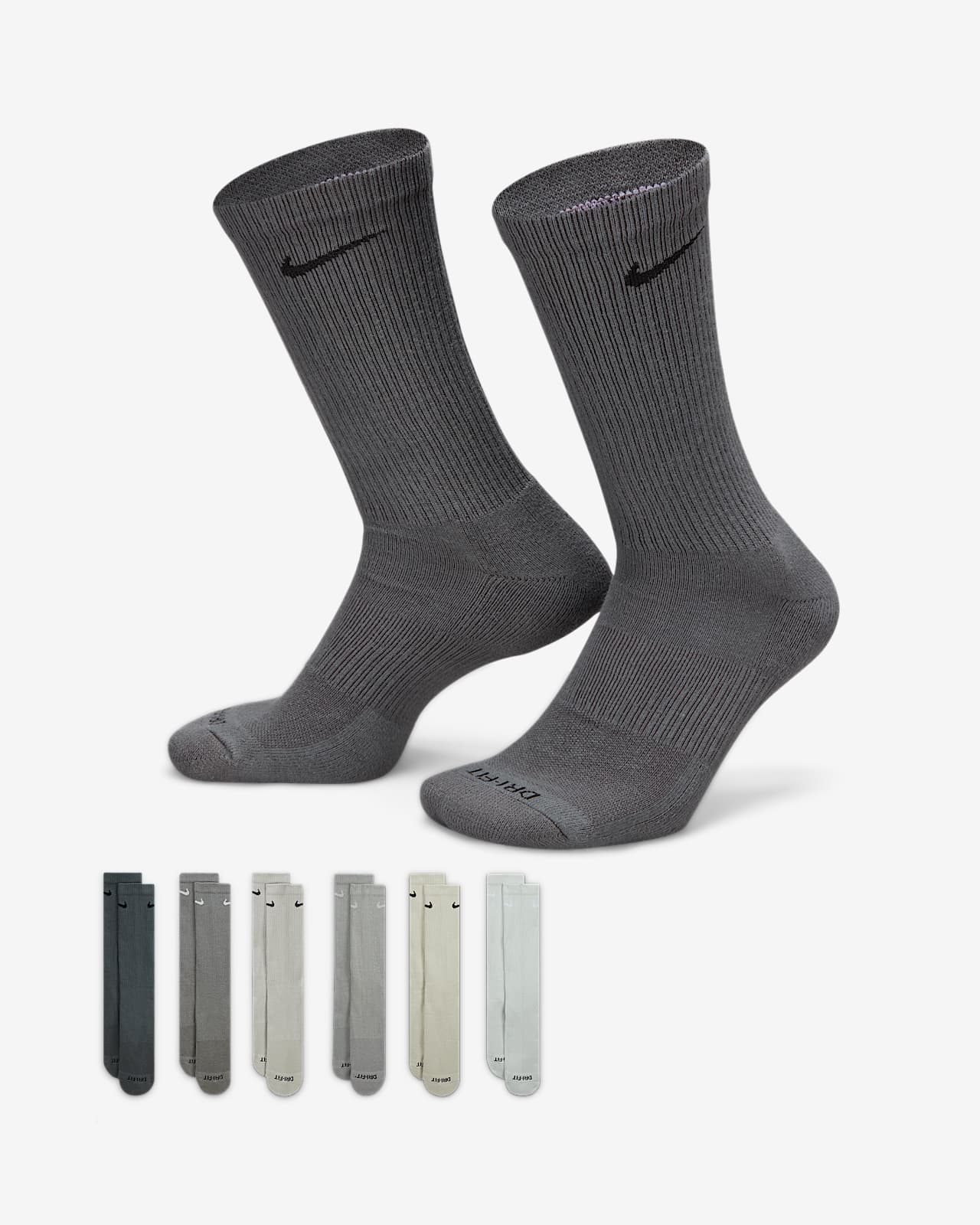 Nike Everyday Plus Cushioned Training Crew Socks (6 Pairs). Nike LU