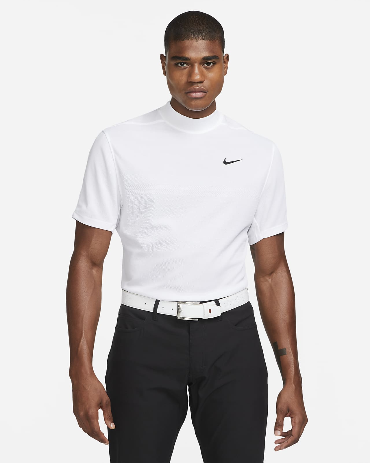 Nike Dri-FIT ADV Tiger Woods Men's Mock-Neck Golf Polo. Nike SA
