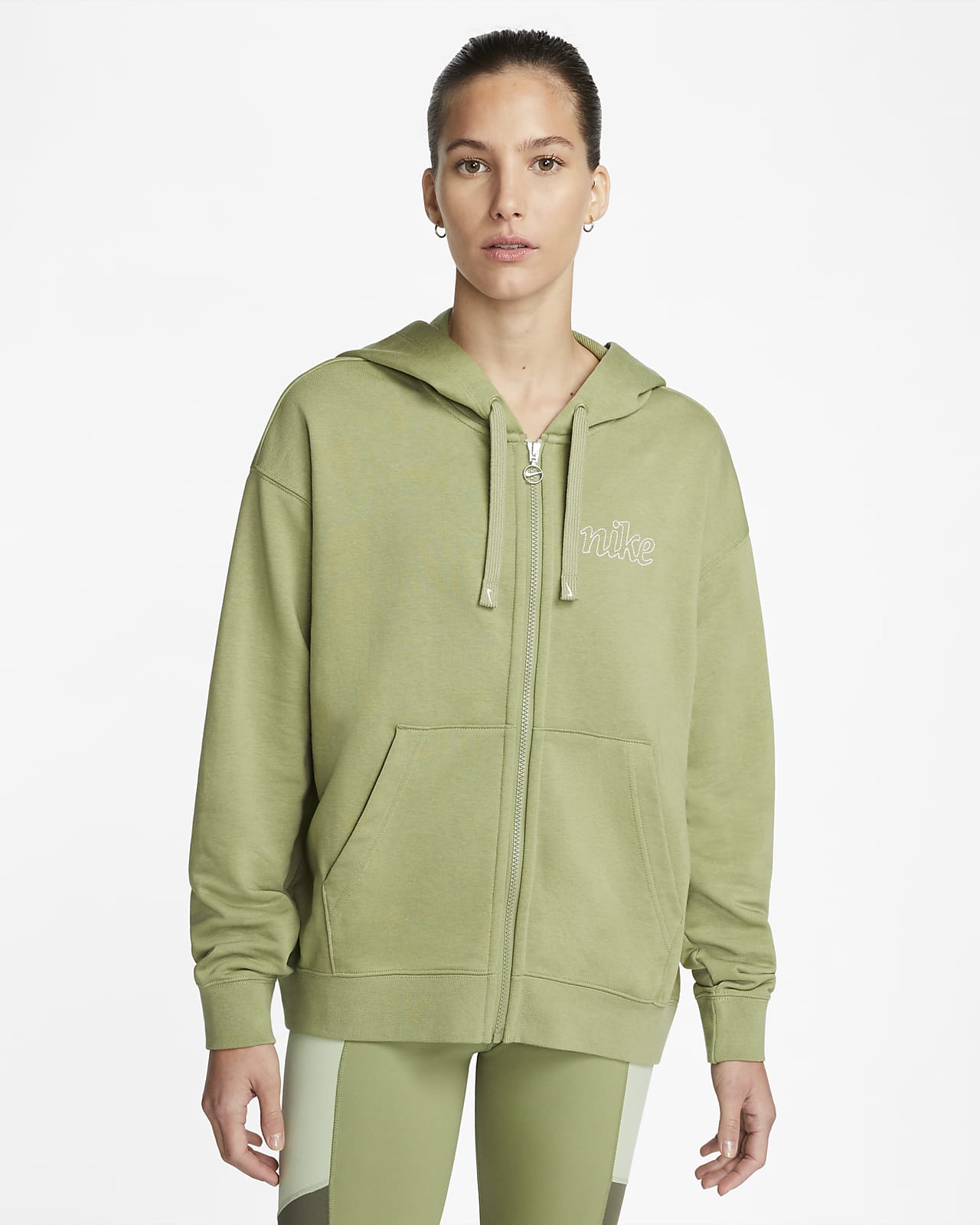 Nike Dri-FIT Get Fit Women's Graphic Full-Zip Training Hoodie. Nike PT