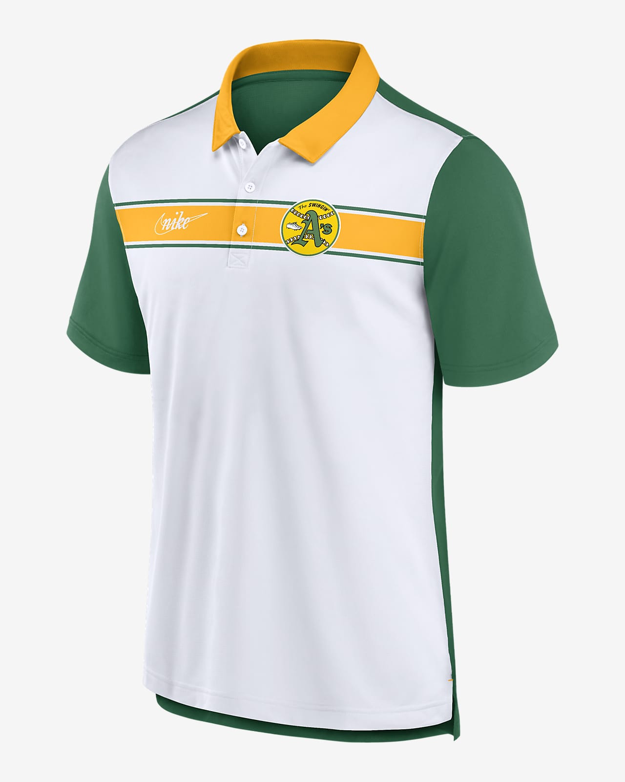 Nike Rewind Stripe (MLB Oakland Athletics) Men's Polo. Nike.com
