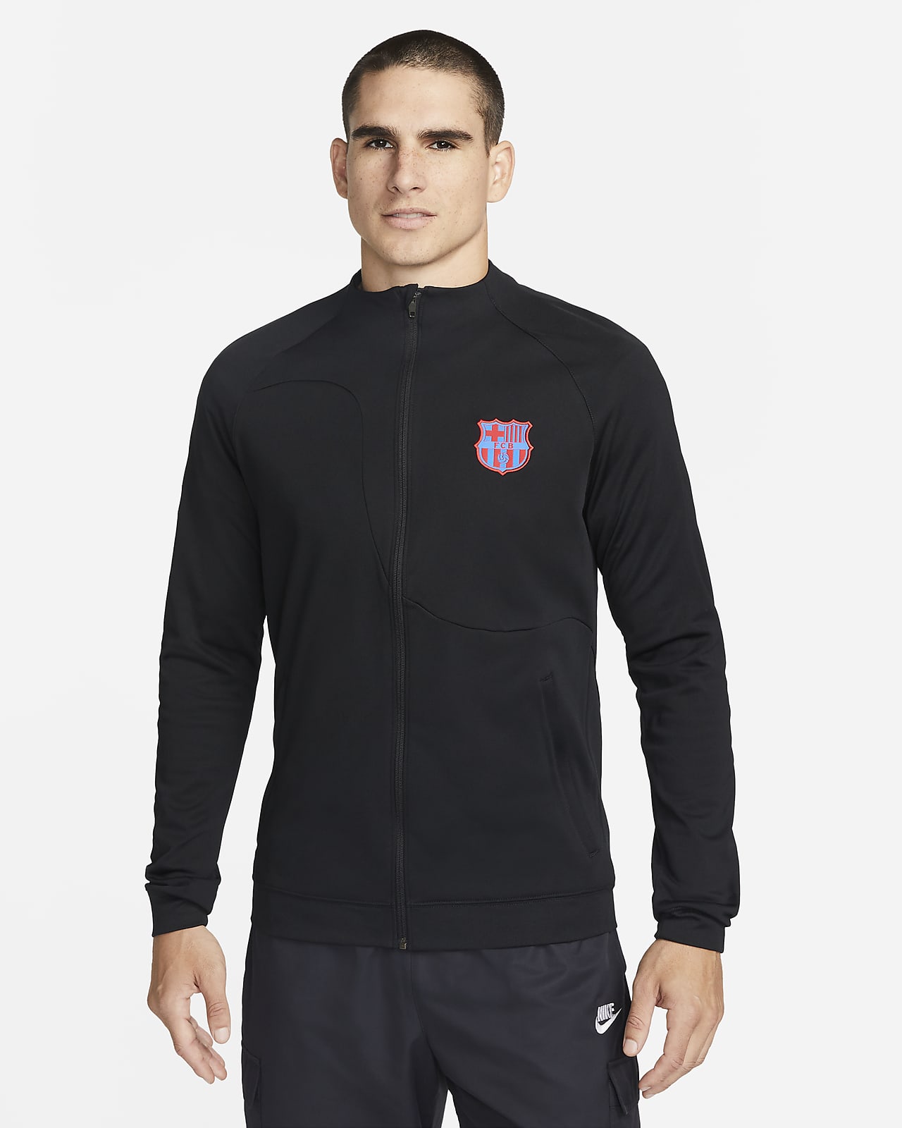 F.C. Barcelona Academy Pro Men's Knit Football Jacket. Nike HU