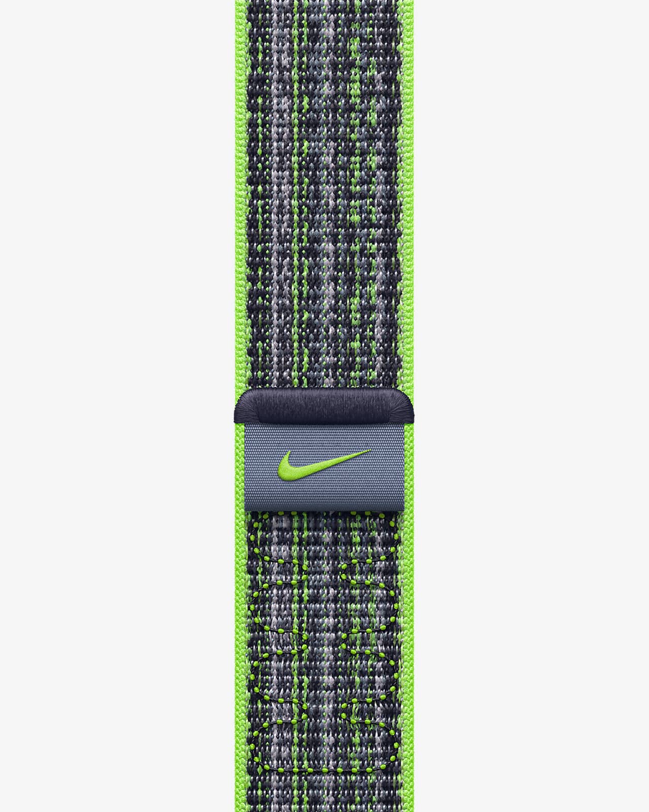45mm Bright Green/Blue Nike Sport Loop. Nike CZ