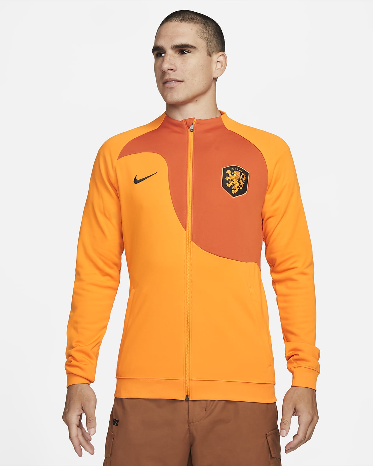 Netherlands Academy Pro Men's Knit Football Jacket. Nike GB