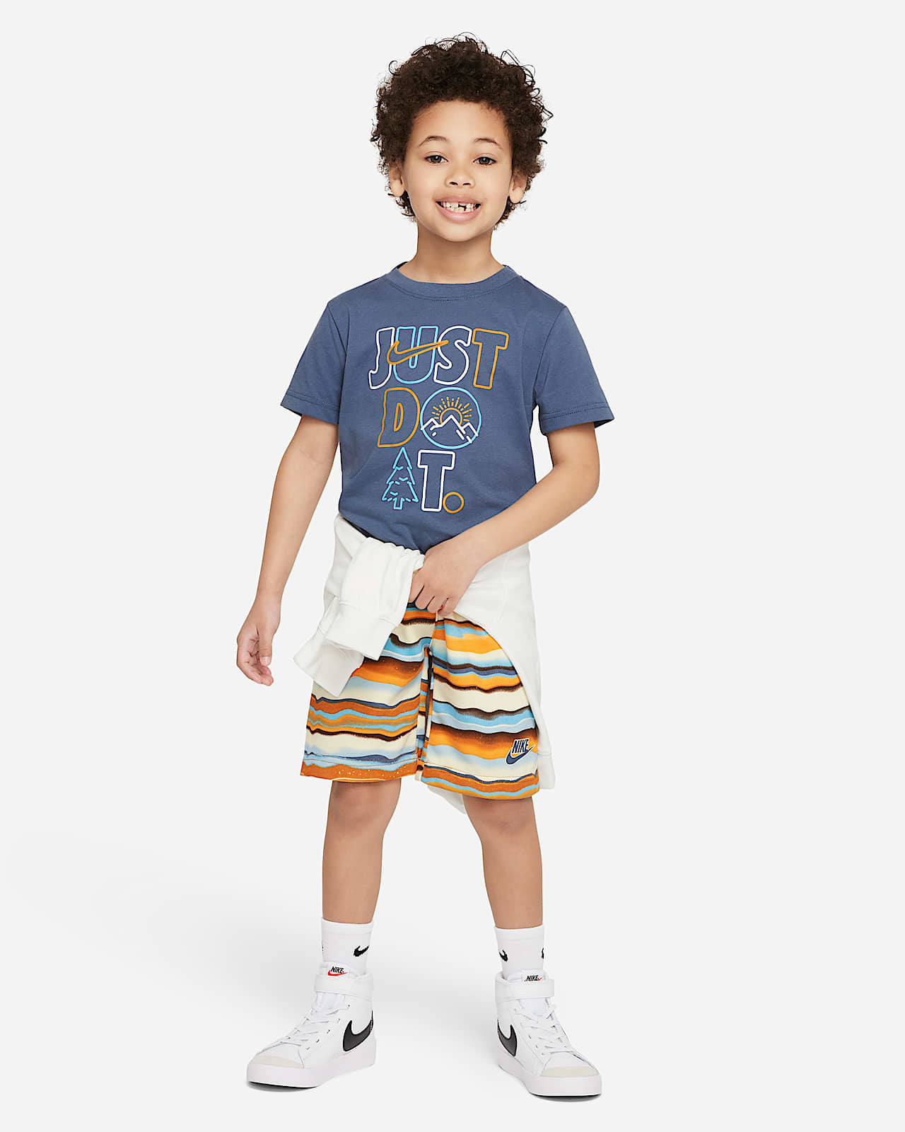 Nike Sportswear "Leave No Trace" Printed Shorts Set Younger Kids' 2 ...