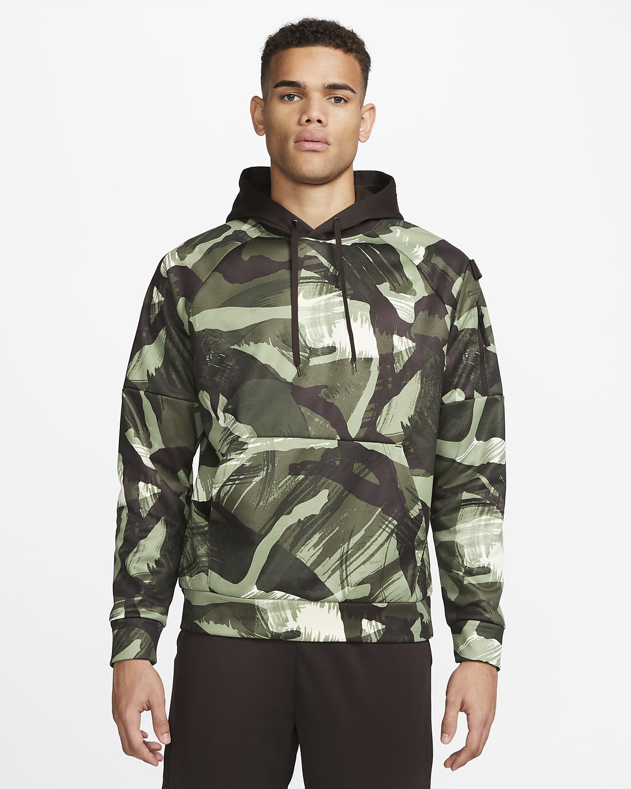 Nike Therma-FIT Men's All-over Camo Fitness Hoodie. Nike LU