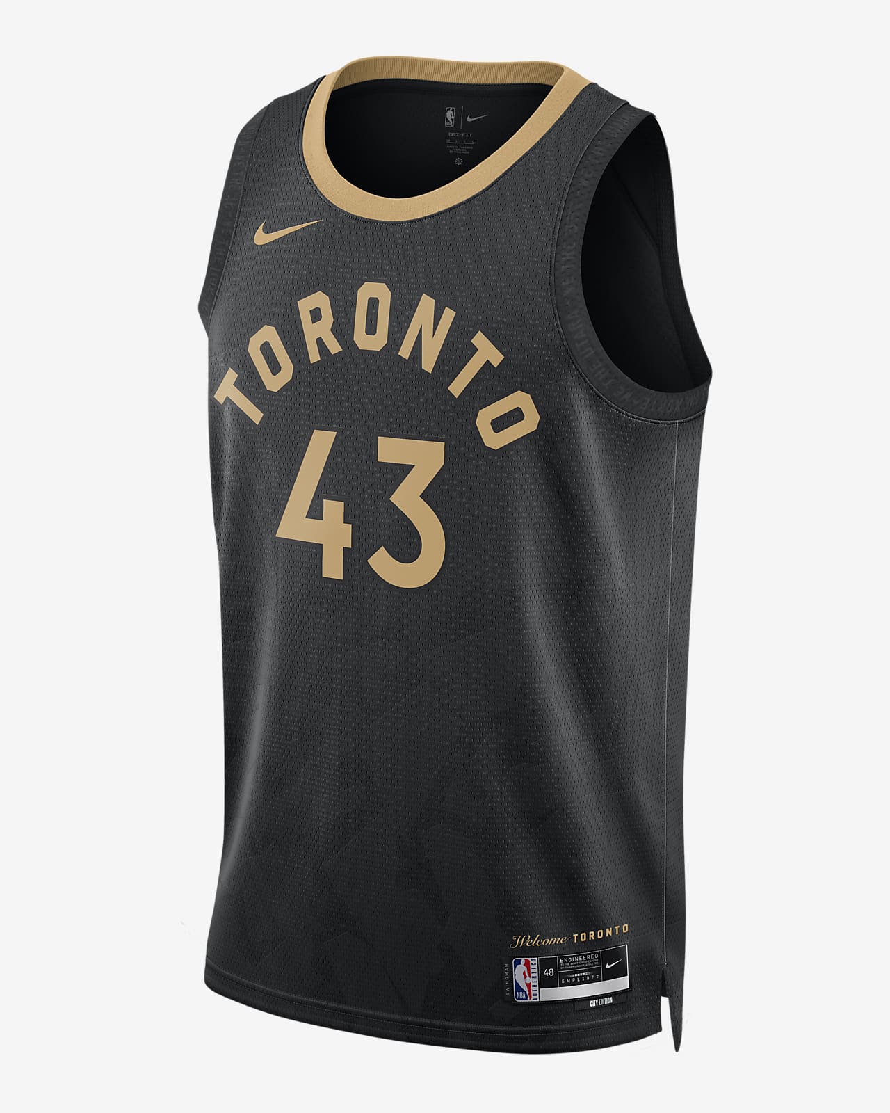 Toronto Raptors City Edition Nike Dri-FIT NBA Swingman Jersey. Nike AE