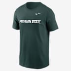 Michigan State Spartans Primetime Wordmark Men's Nike College T-Shirt ...