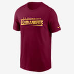 Nike Wordmark Essential (NFL Washington Commanders) Men's T-Shirt. Nike.com