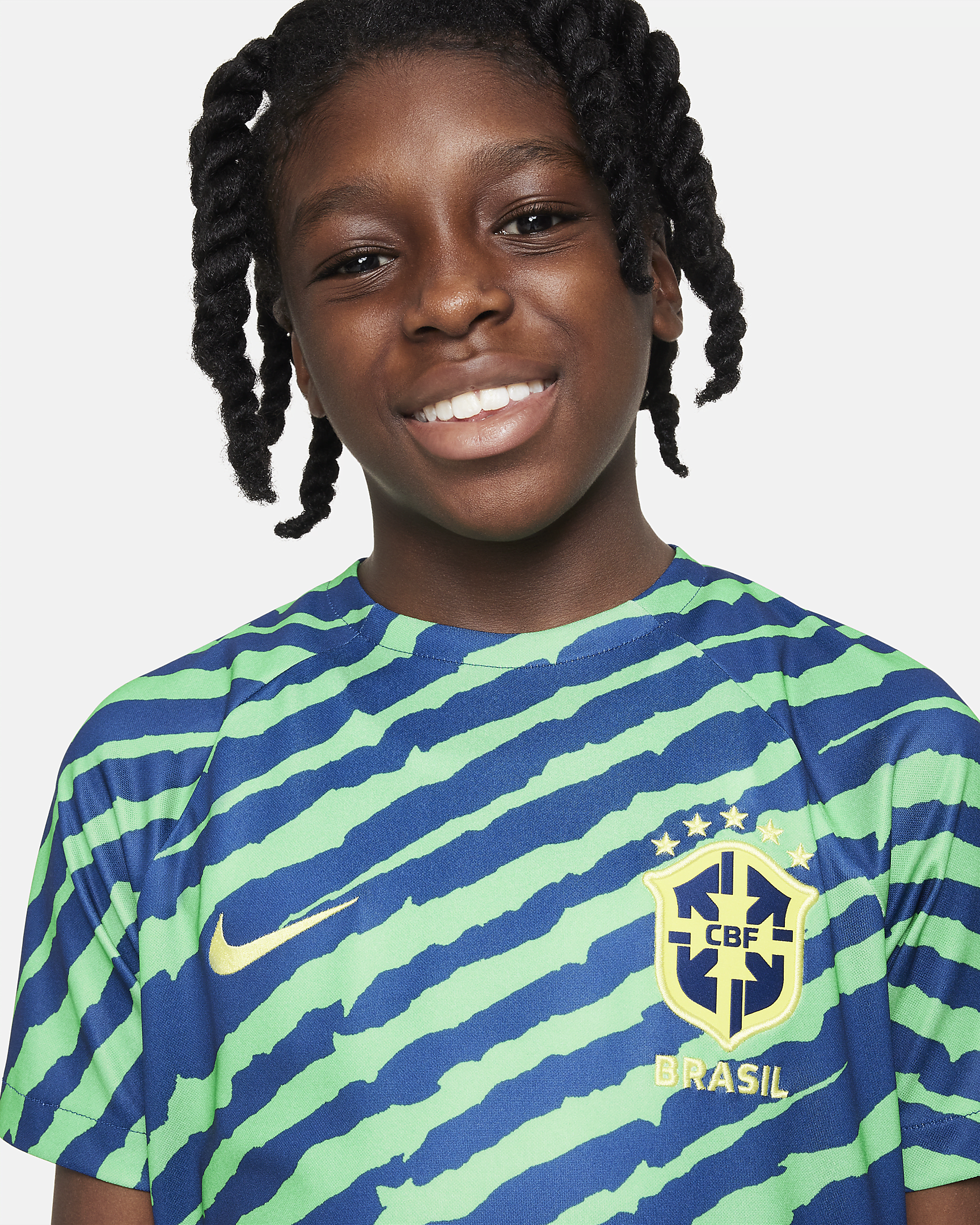 Brazil Older Kids' Nike Dri-FIT Pre-Match Football Top. Nike AE