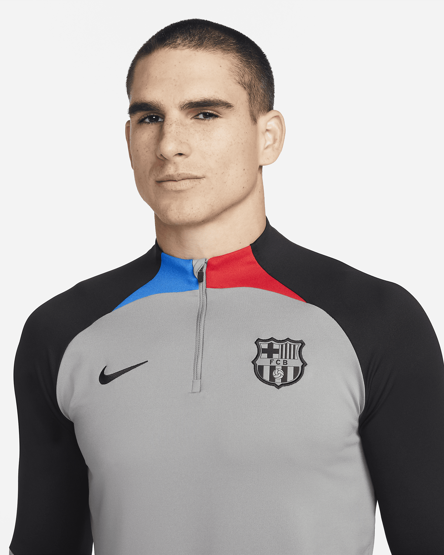 F.C. Barcelona Strike Men's Nike Dri-FIT Knit Football Drill Top. Nike AE