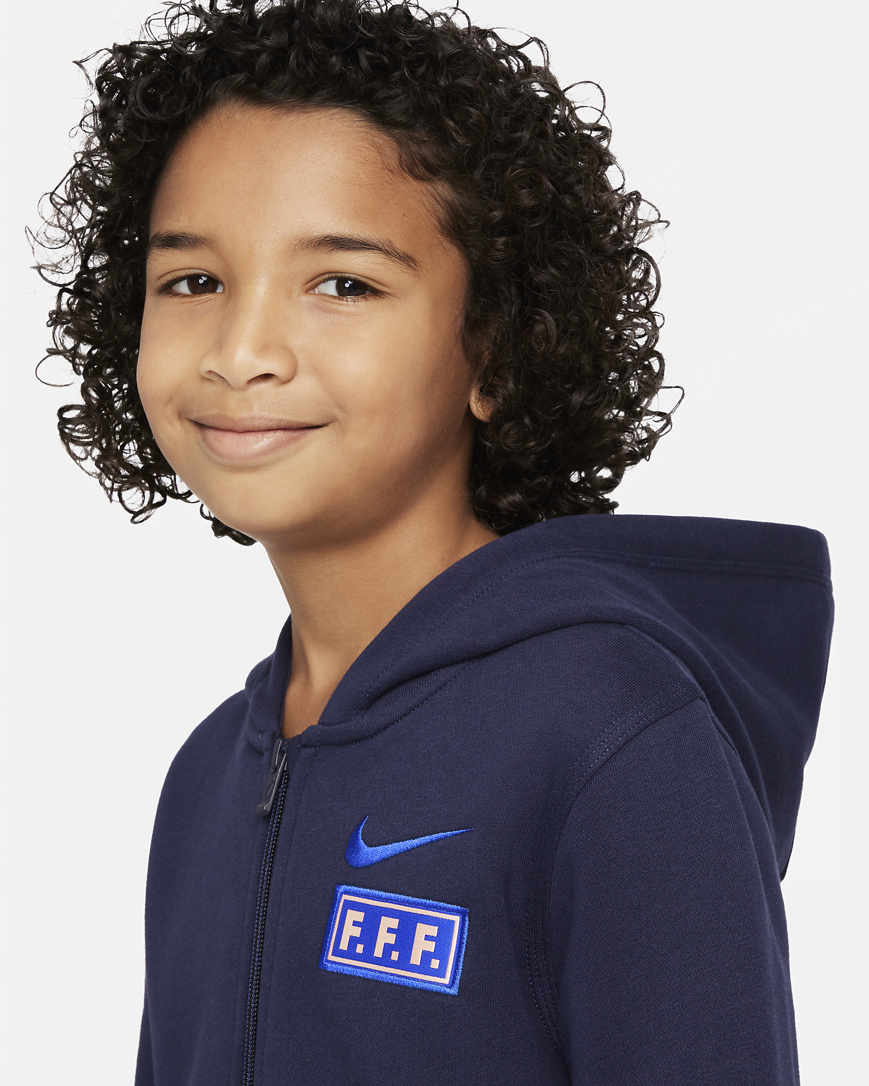FFF Older Kids' Full-Zip Fleece Hoodie. Nike AE