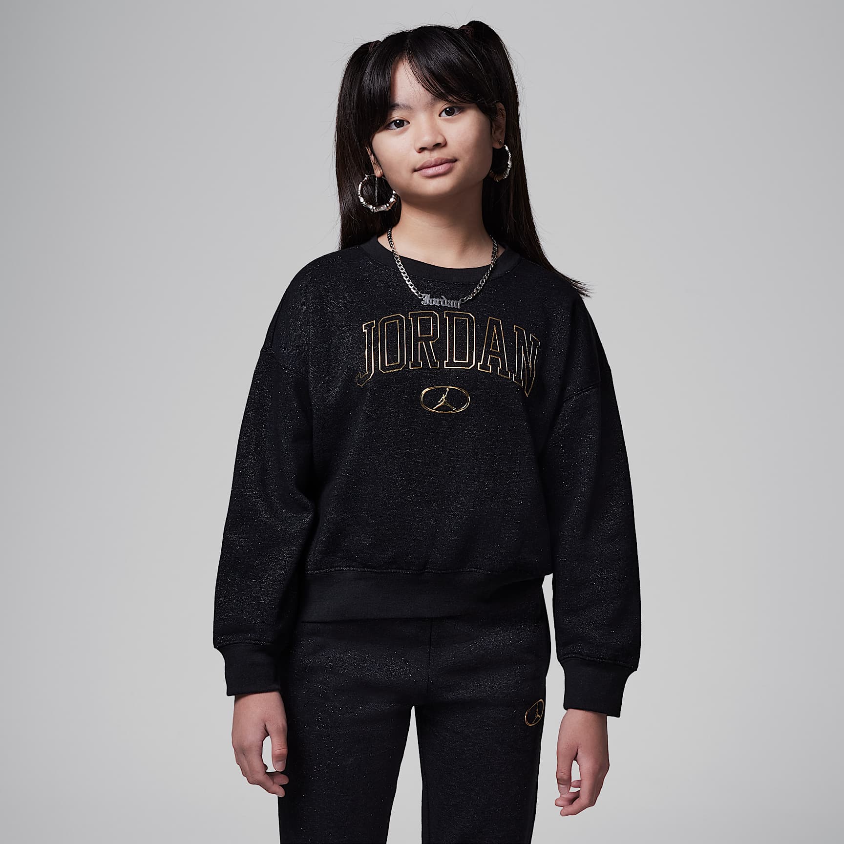 Haut à col ras-du-cou 1st Baby Blue Jordan pour ado. Nike FR