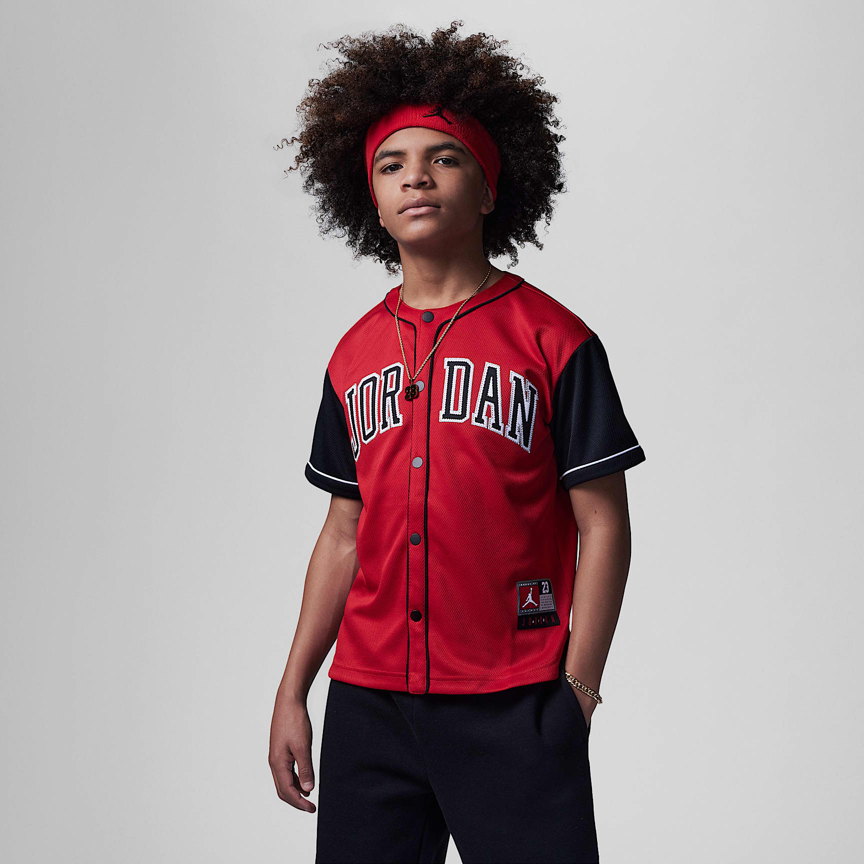Jersey de béisbol para niños talla grande Jordan. Nike.com