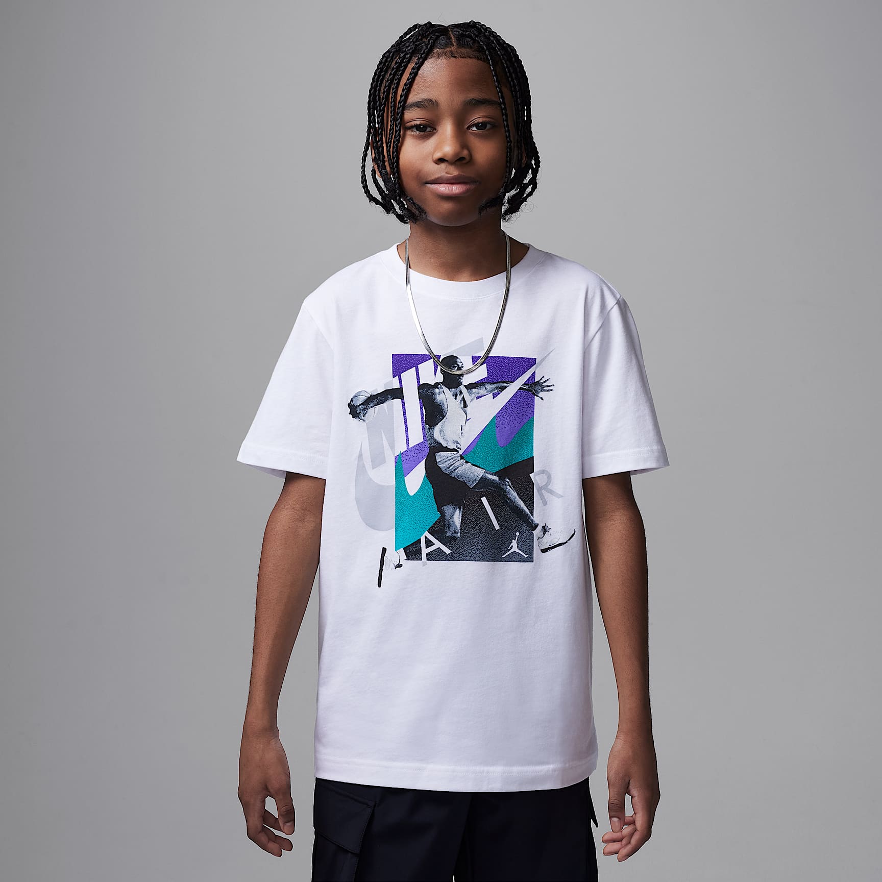 T-shirt Air Jordan 5 Grape Escape Jordan Júnior. Nike PT