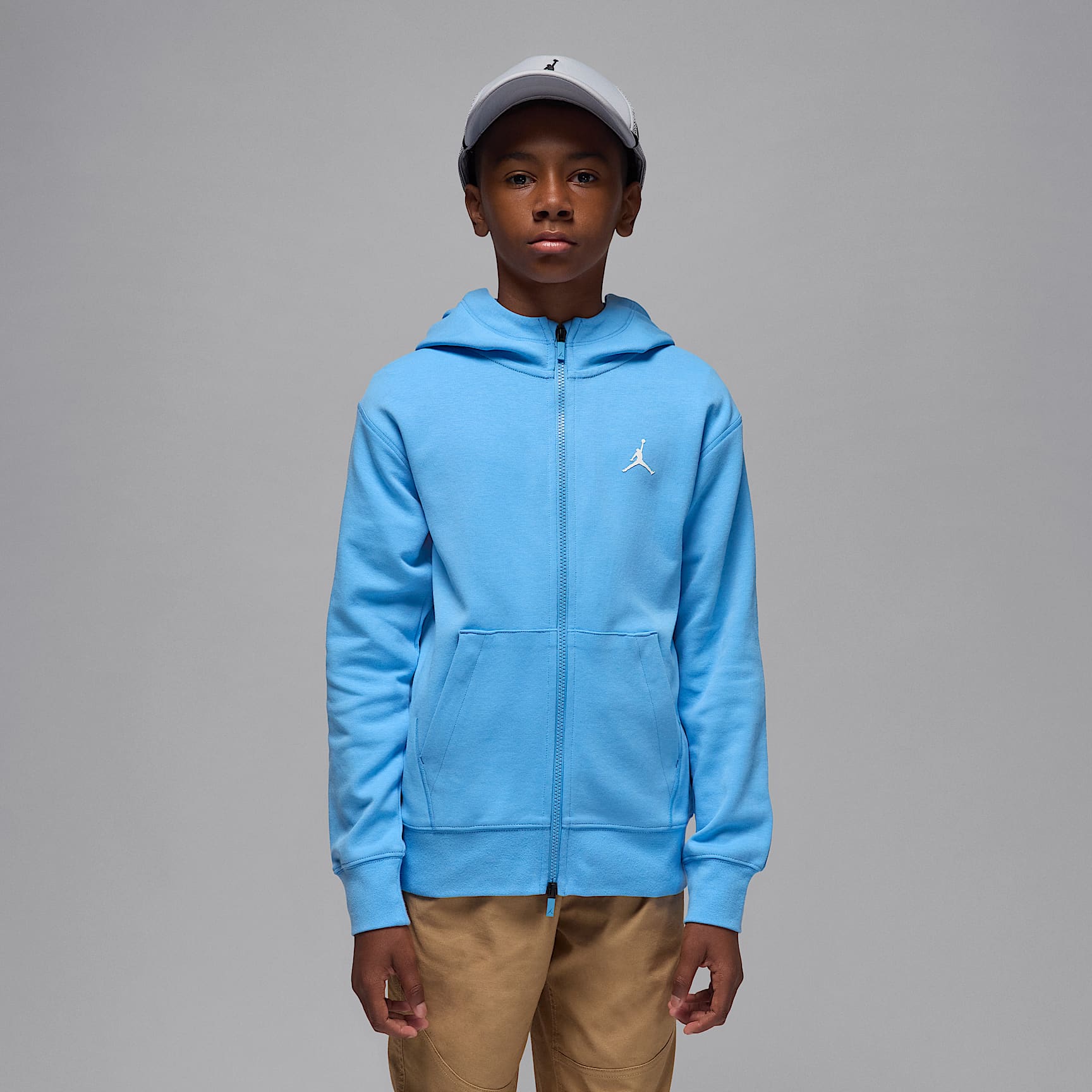 Sudadera con gorro Statement Hoop Fleece de cierre completo para niños ...