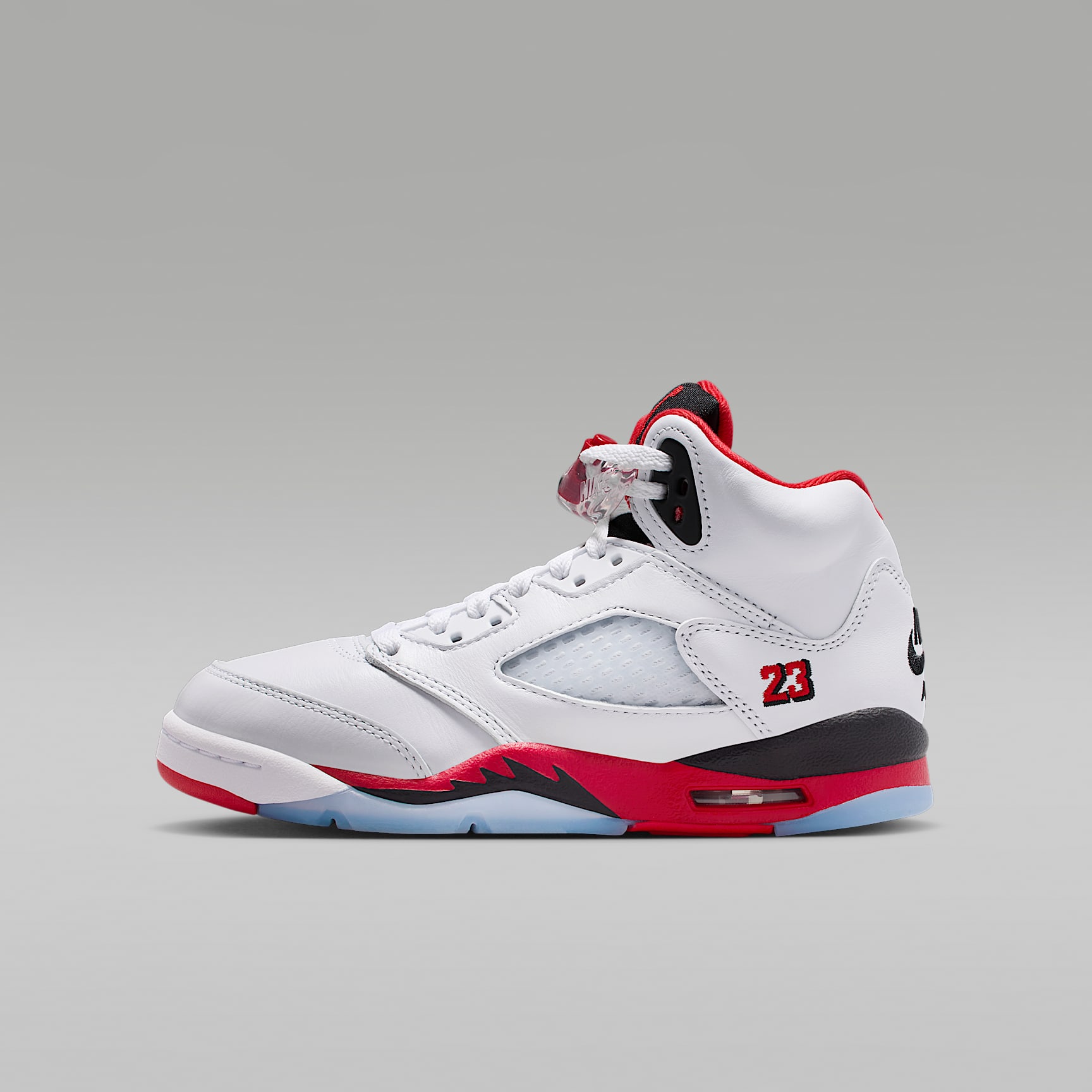 Air Jordan 5 Retro "Fire Red Black Tongue" Big Kids' Shoes. Nike ID