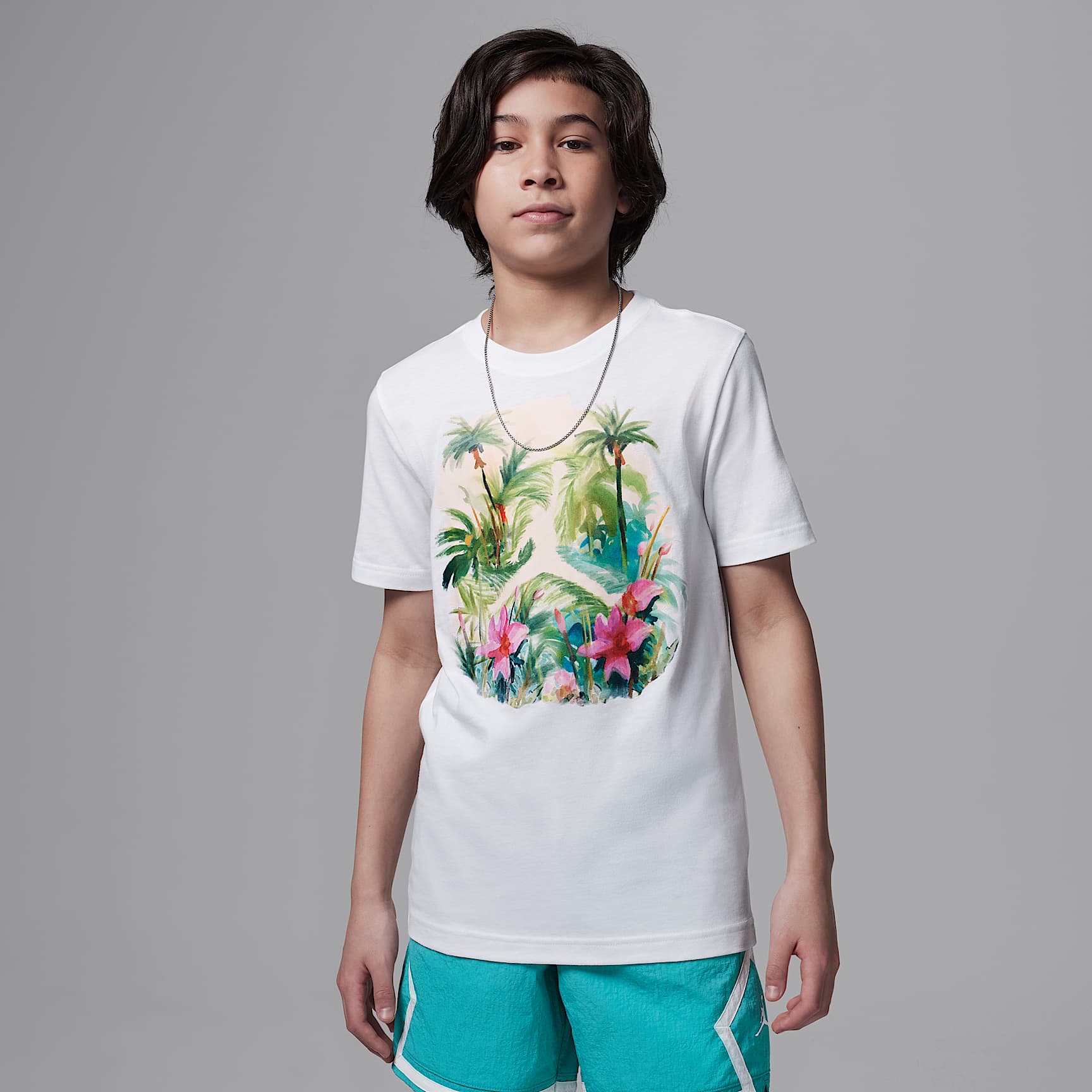 Jordan Flight Essentials Older Kids' Poolside Jumpman T-Shirt. Nike DK
