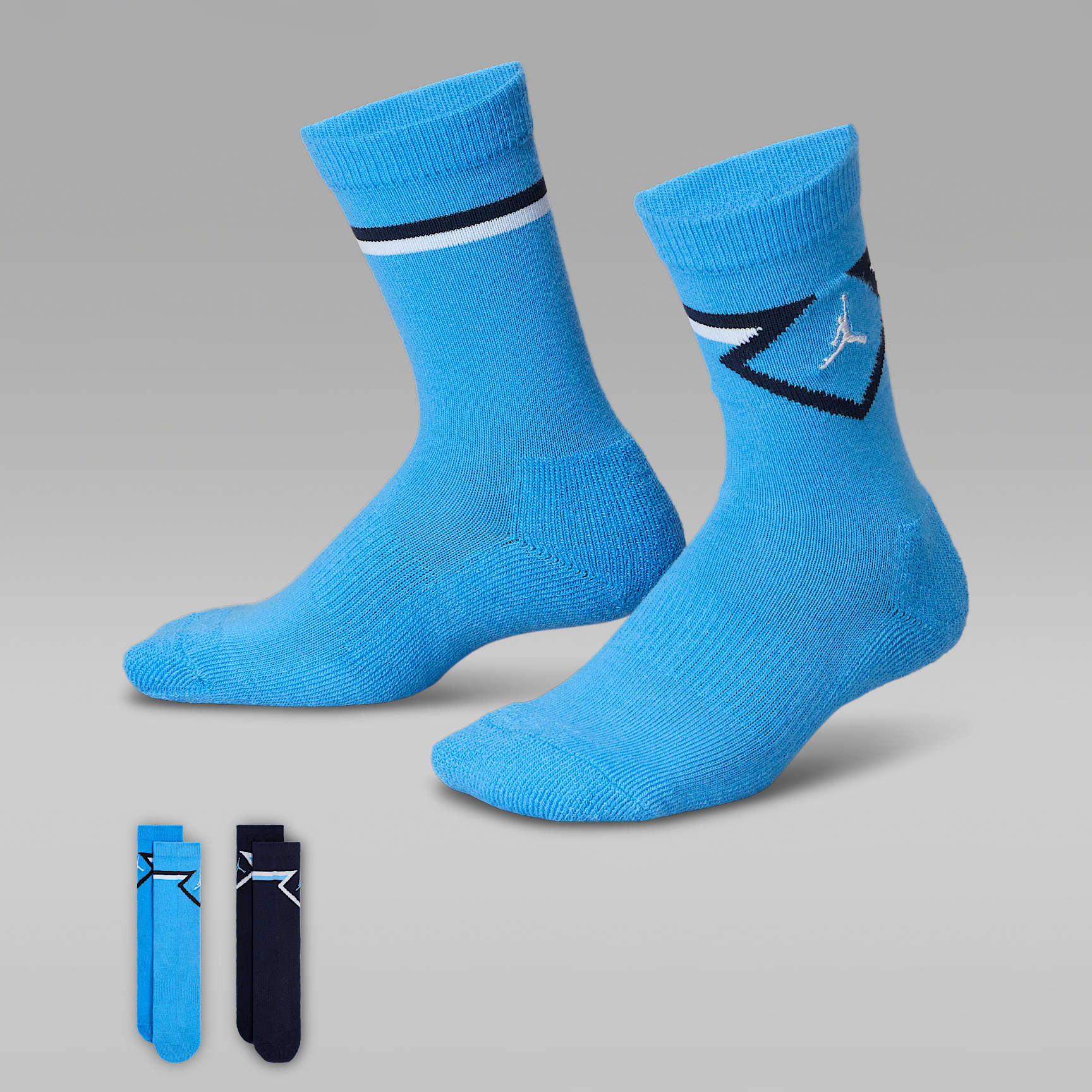 Jordan Older Kids' Diamond High Crew Socks (2 Pairs). Nike HU