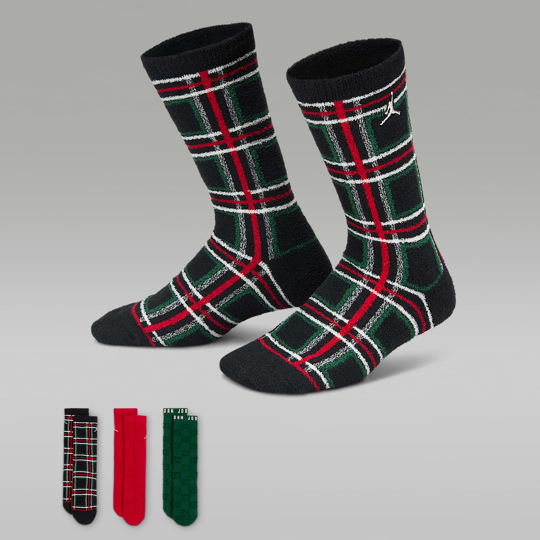 Jordan Older Kids' Festive Crew Socks (3 Pairs). Nike SE