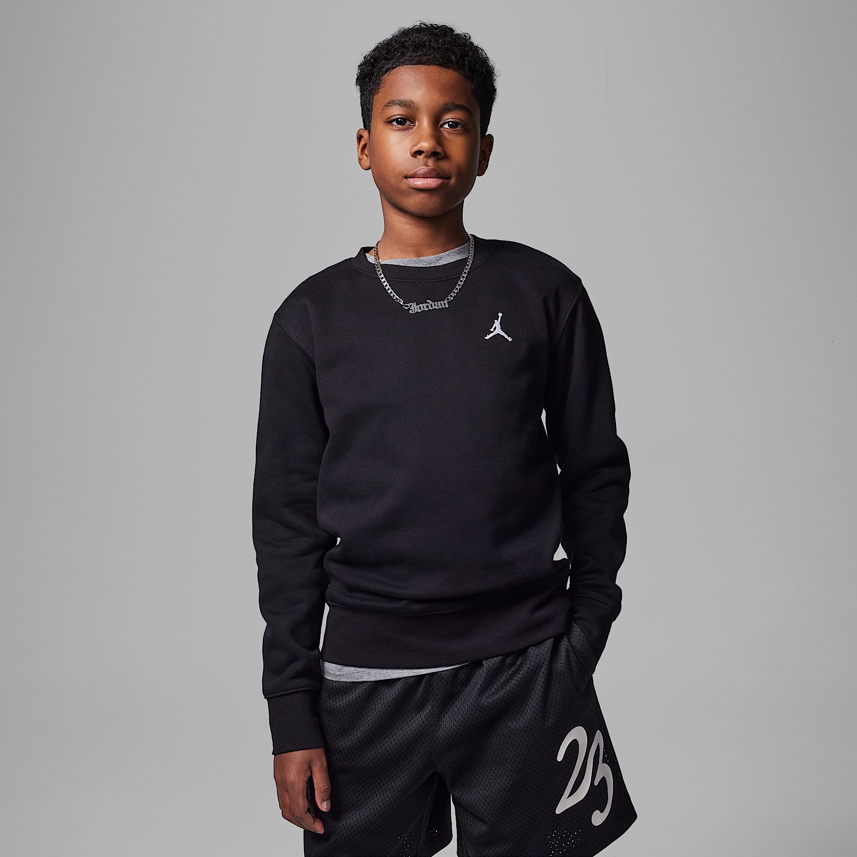 Jordan Brooklyn Fleece Essentials Big Kids' Crew. Nike UK