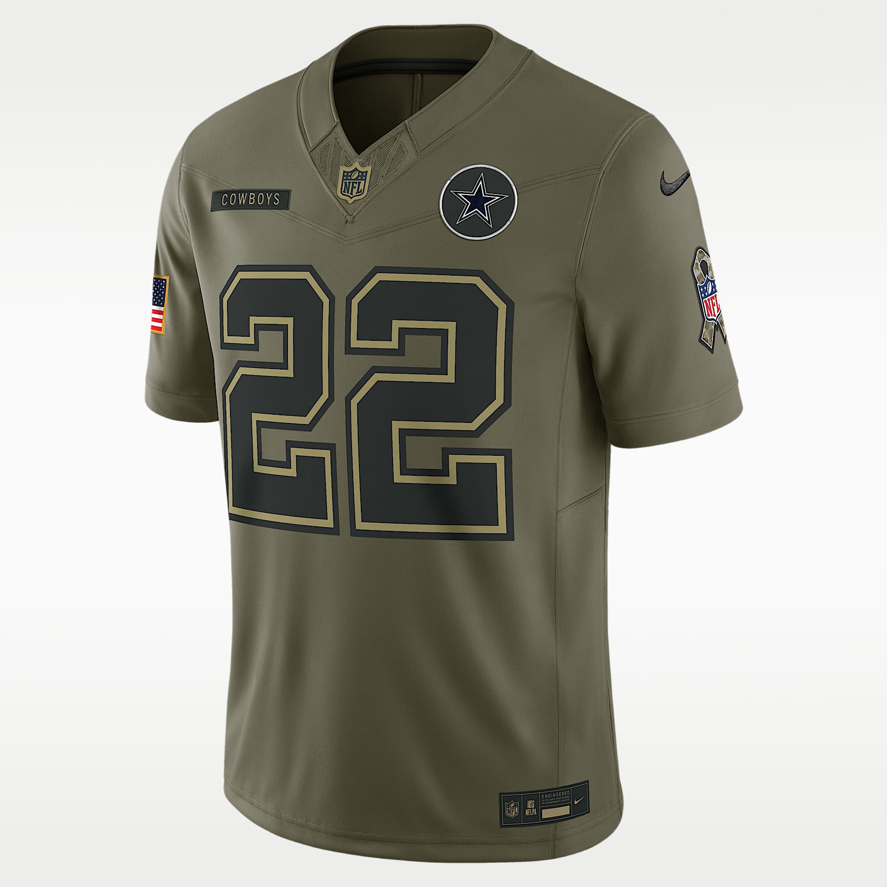 Emmitt Smith Dallas Cowboys Salute to Service Retired Men's Nike Dri ...