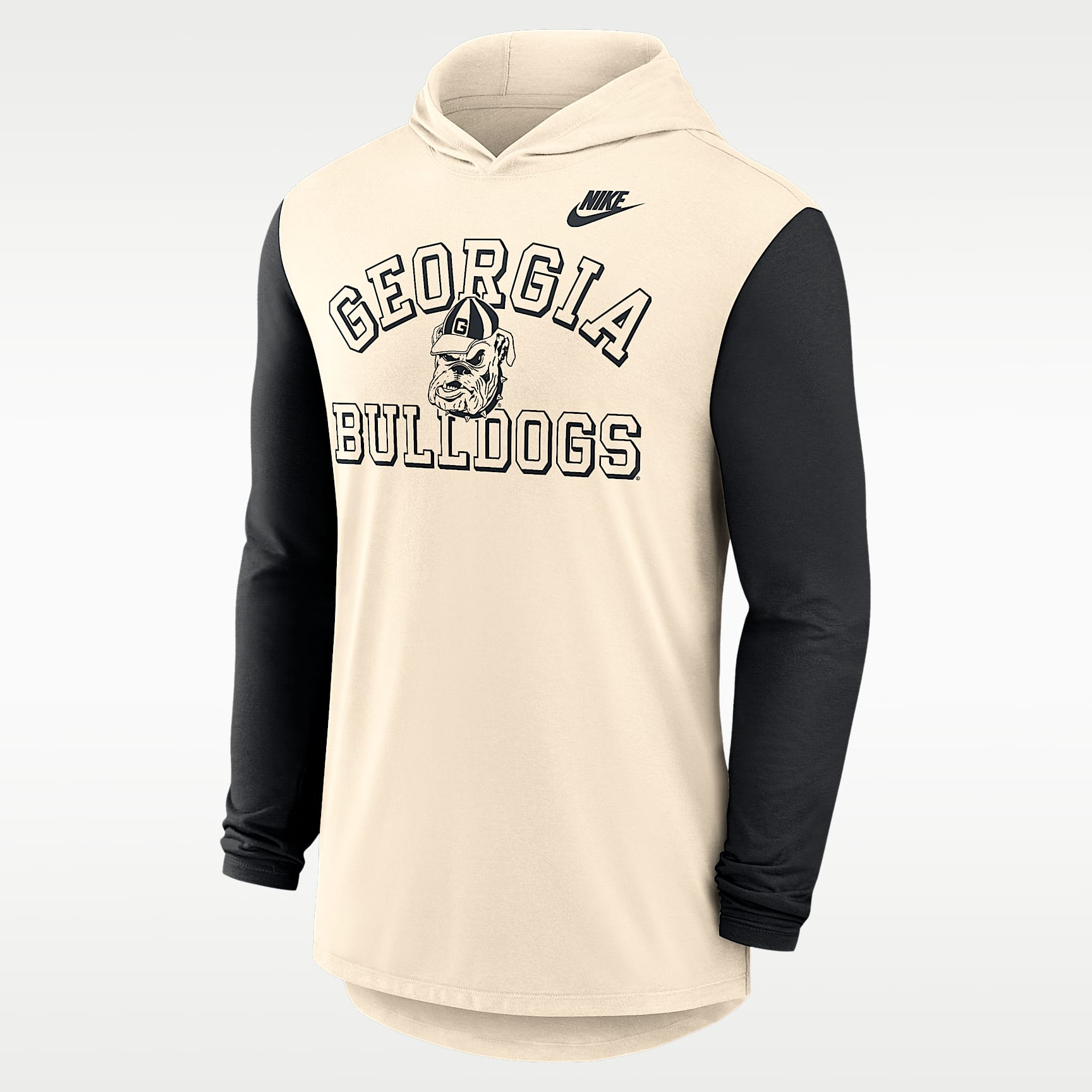 Playera de manga larga universitaria Nike Dri-FIT con gorro para hombre ...