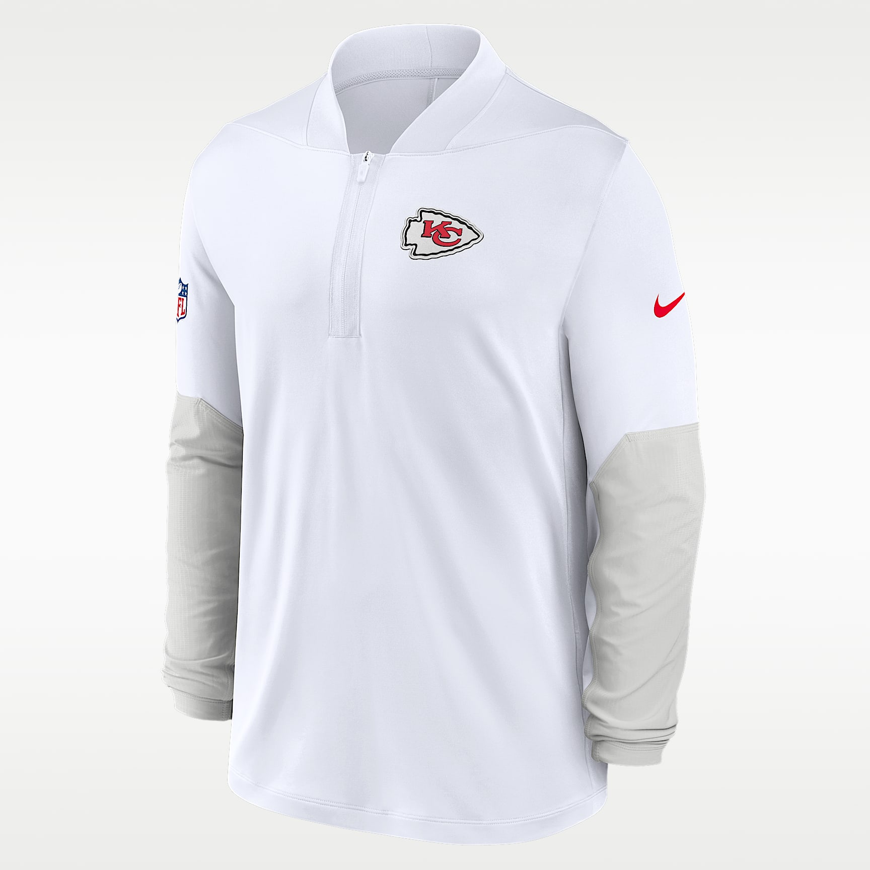 Kansas City Chiefs Feel The Pressure Men's Nike Dri-FIT NFL 1/2-Zip Top ...