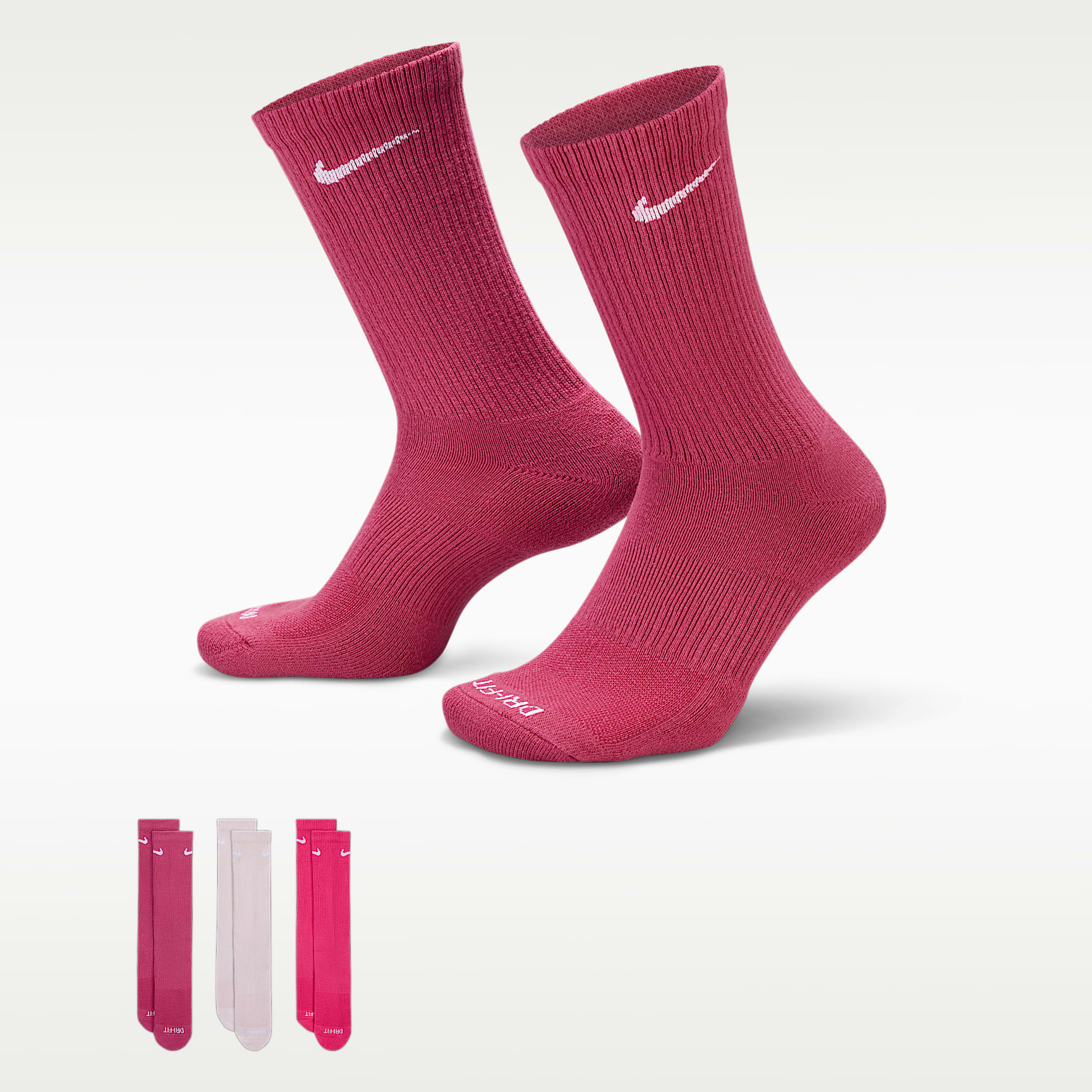Nike Everyday Plus Cushioned Crew-Trainingssocken (3 Paar). Nike AT