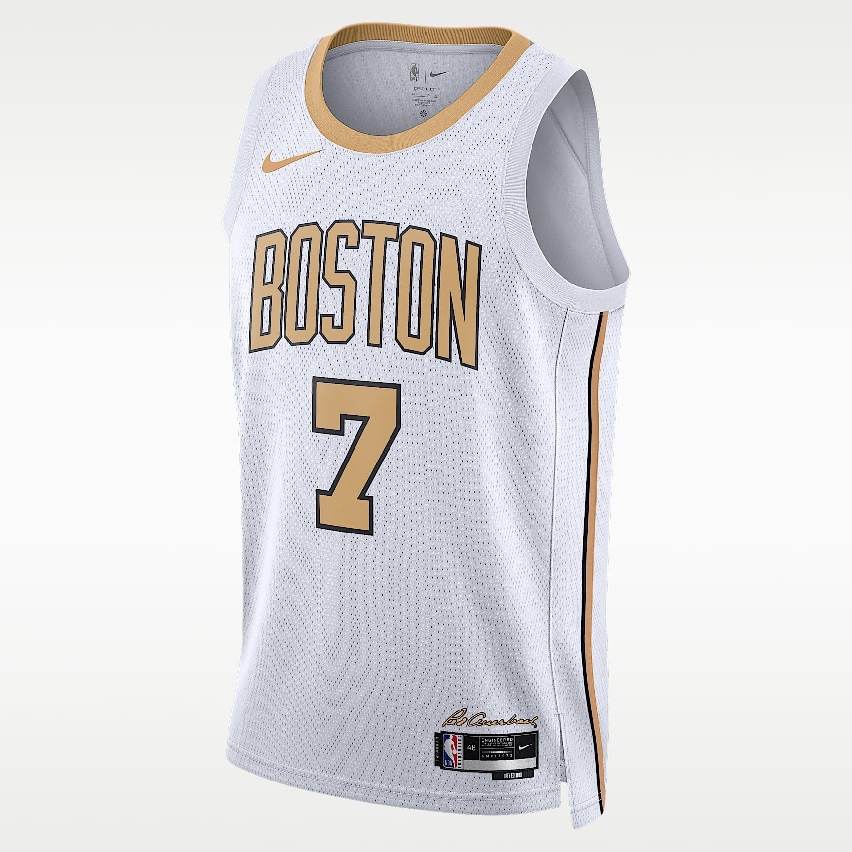 Jaylen Brown Boston Celtics City Edition Men's Nike NBA Swingman Jersey ...