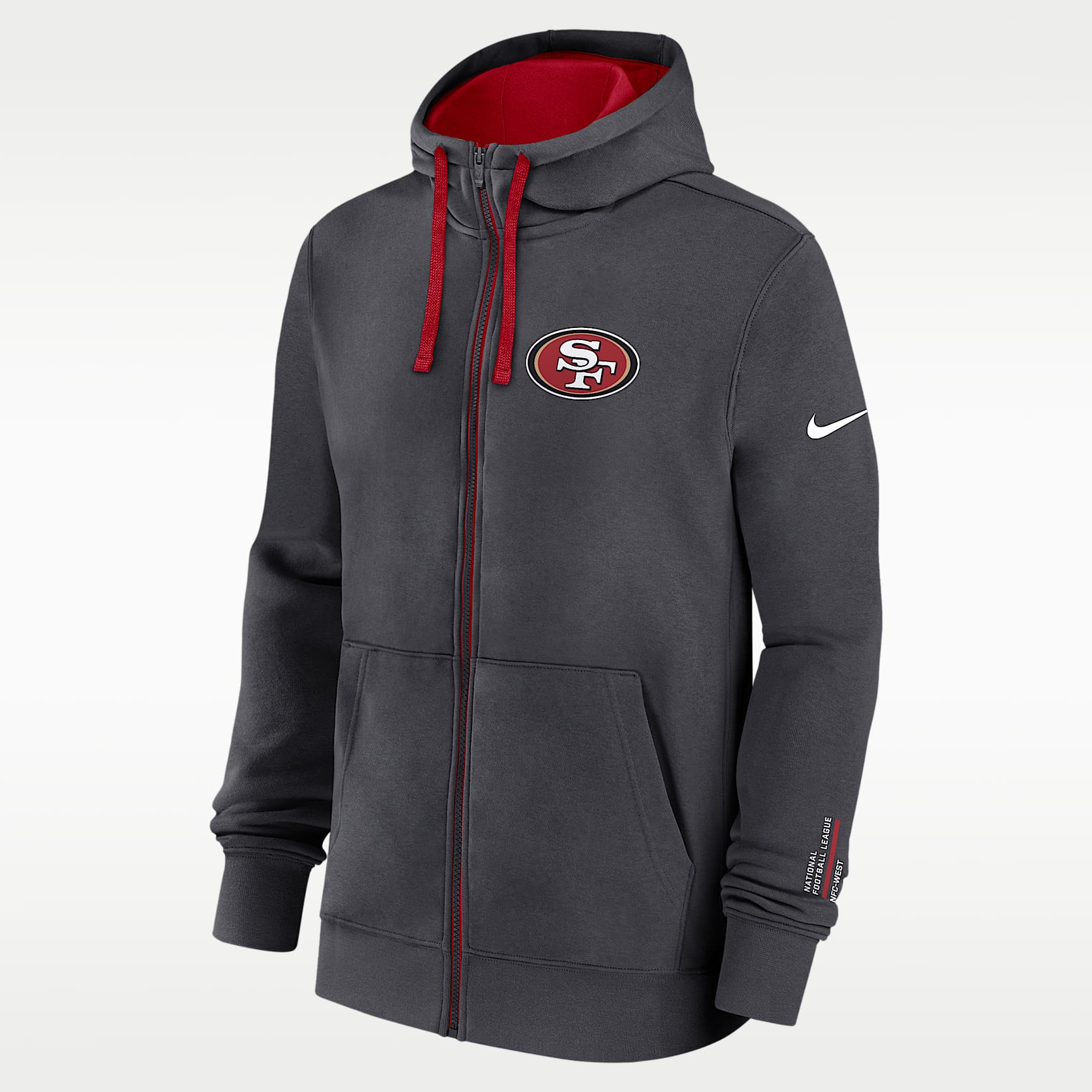 Sudadera con gorro Nike de la NFL de cierre completo para hombre San ...