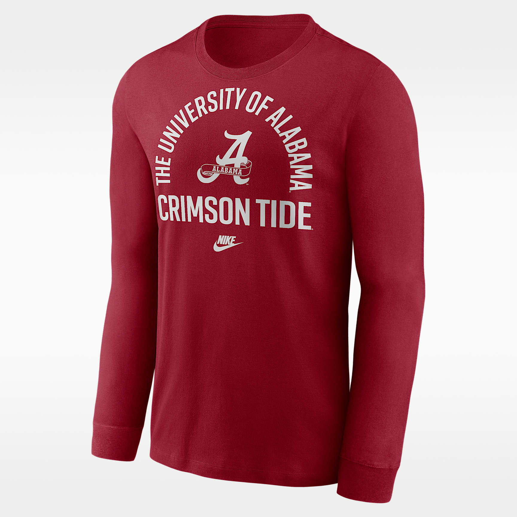 Alabama Legacy Arched Logo Men's Nike College Long-Sleeve T-Shirt. Nike.com