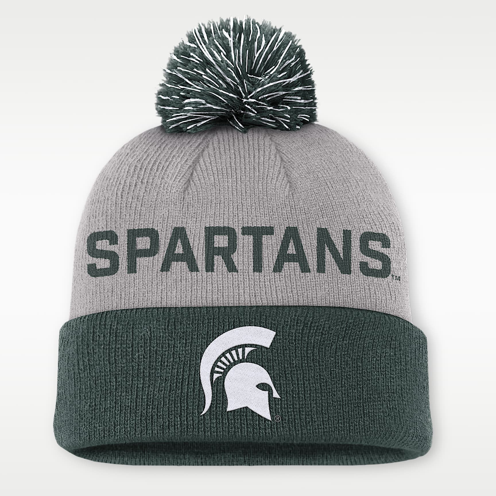 Michigan State Primetime Peak Men's Nike College Cuffed Pom Beanie ...