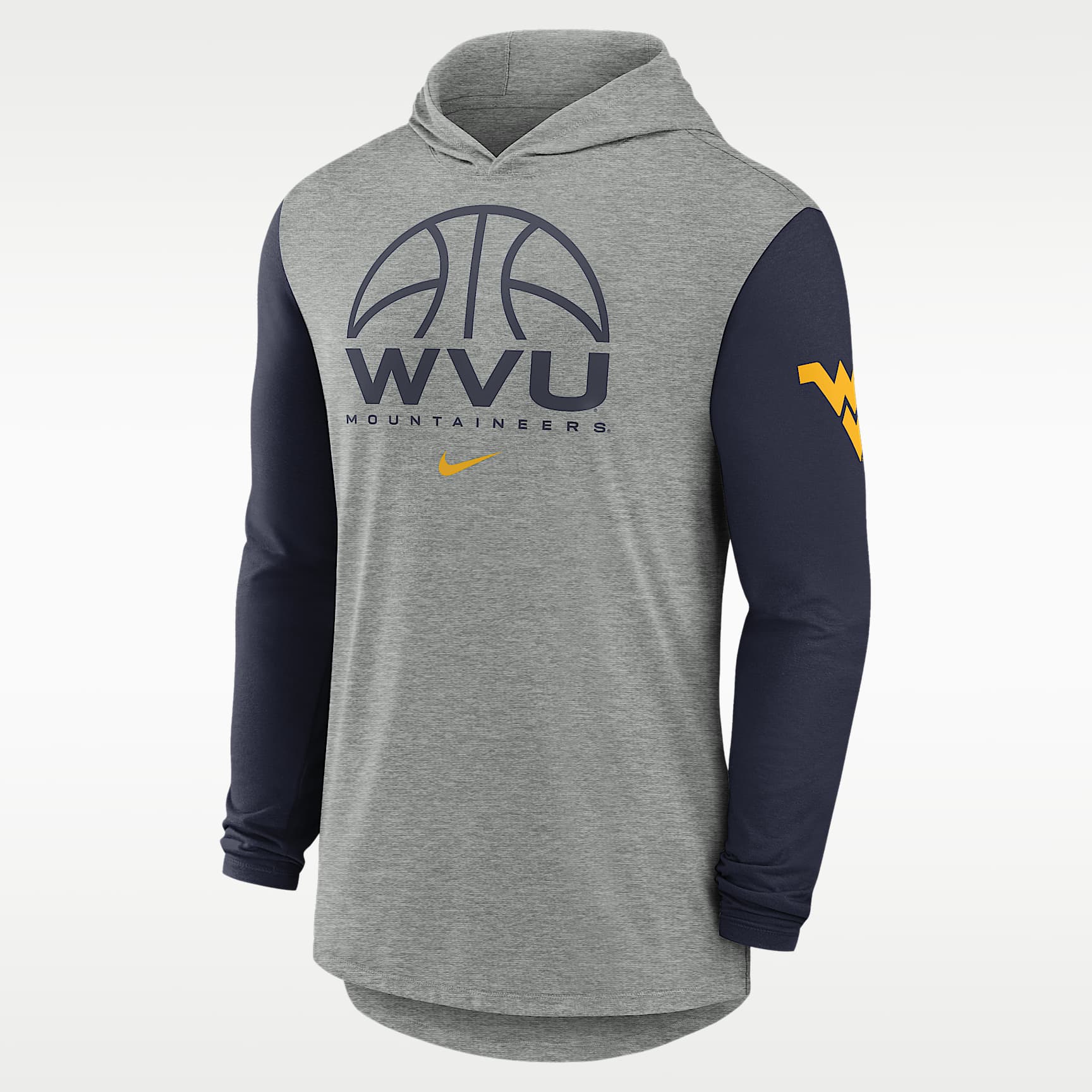 West Virginia Basketball Men's Nike Dri-FIT College Long-Sleeve Hooded ...