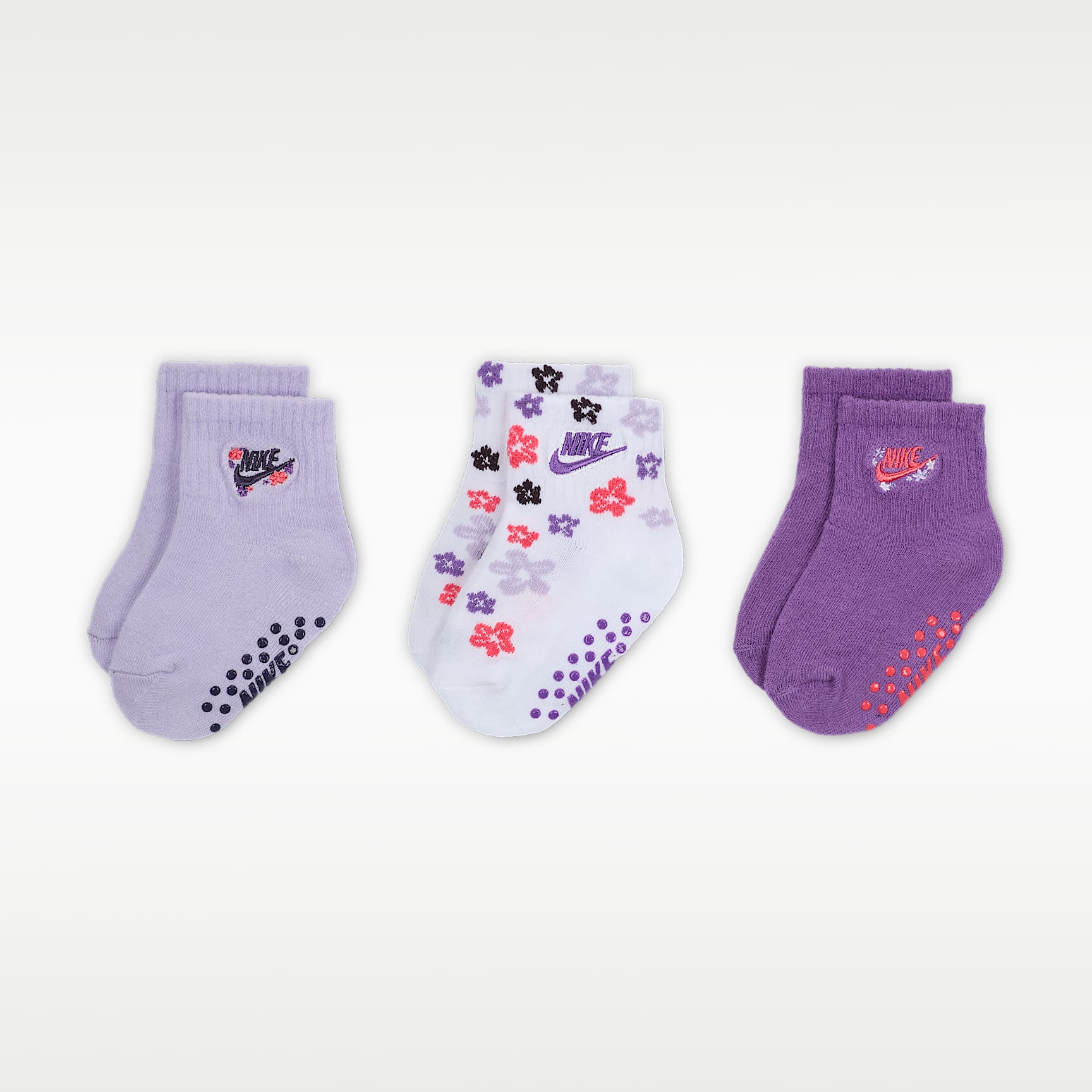 Nike Fresh Cut Baby (12–24M) Gripper Socks (3 Pairs). Nike BE
