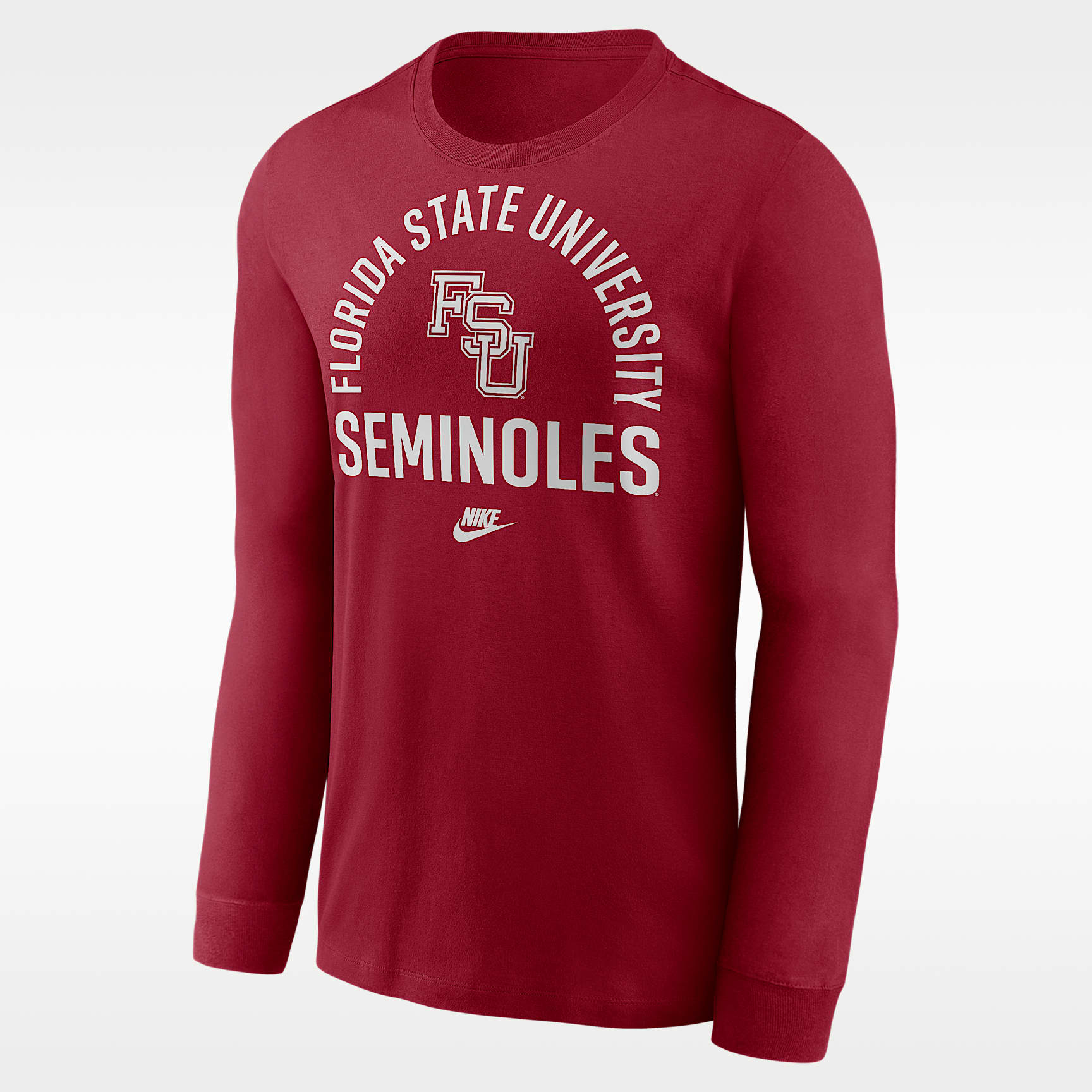 Florida State Legacy Arched Logo Men's Nike College Long-Sleeve T-Shirt ...