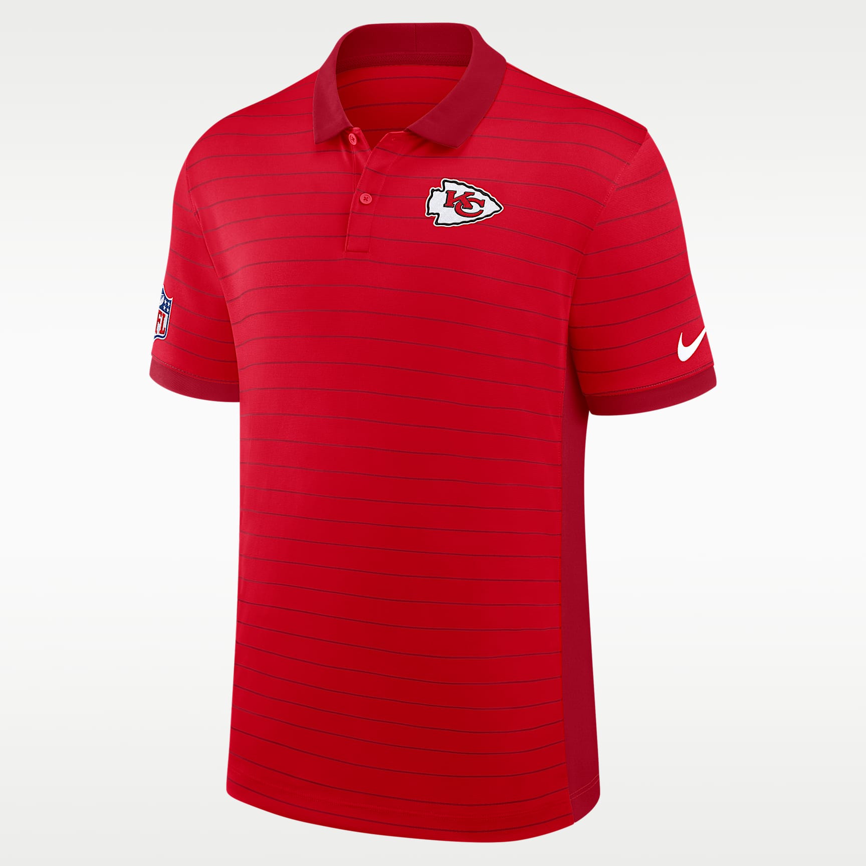 Kansas City Chiefs Sideline Victory Stripe Men's Nike Dri-FIT NFL Polo ...