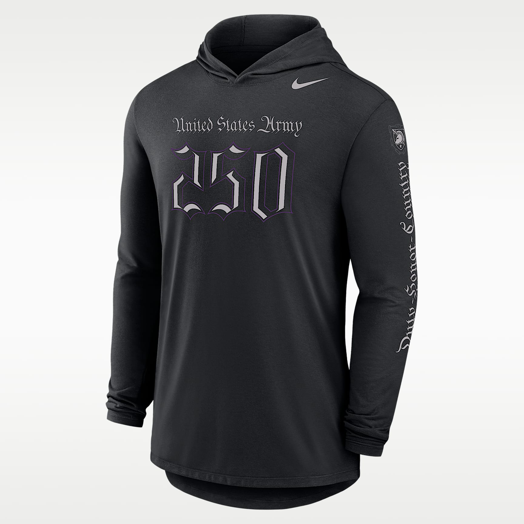 Playera de manga larga con gorro universitaria para hombre Nike Dri-FIT ...