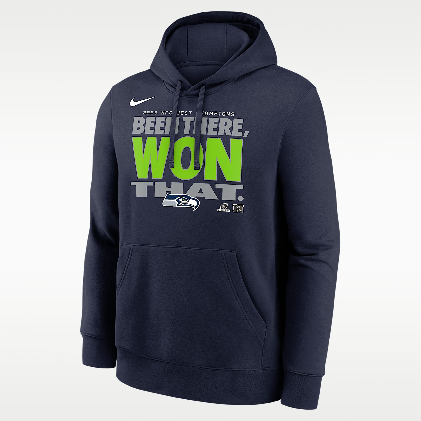 Seattle Seahawks 2025 NFC West Champions Trophy Men's Nike NFL Pullover ...